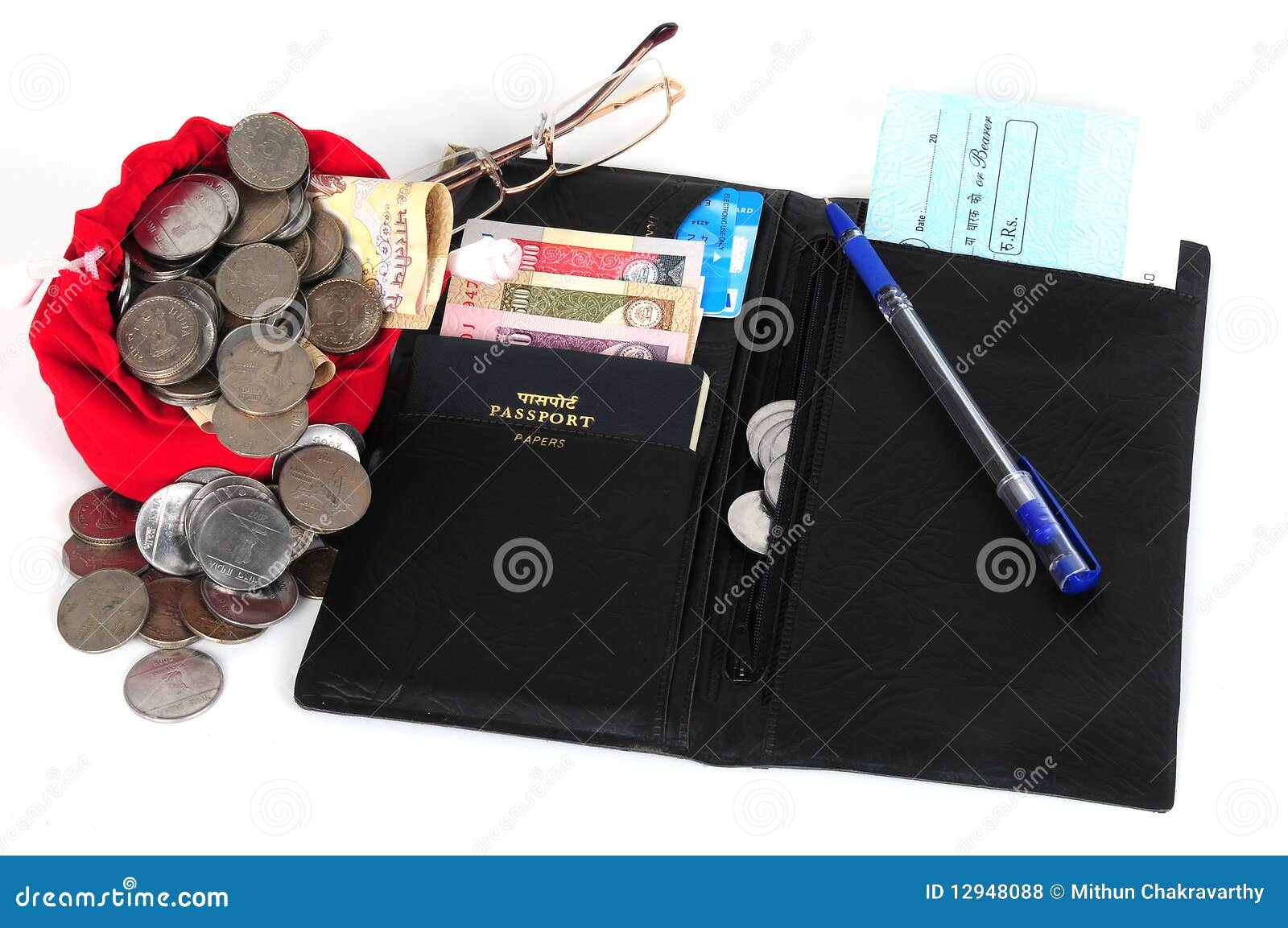 Open wallet stock photo. Image of indian, leather, color - 12948088