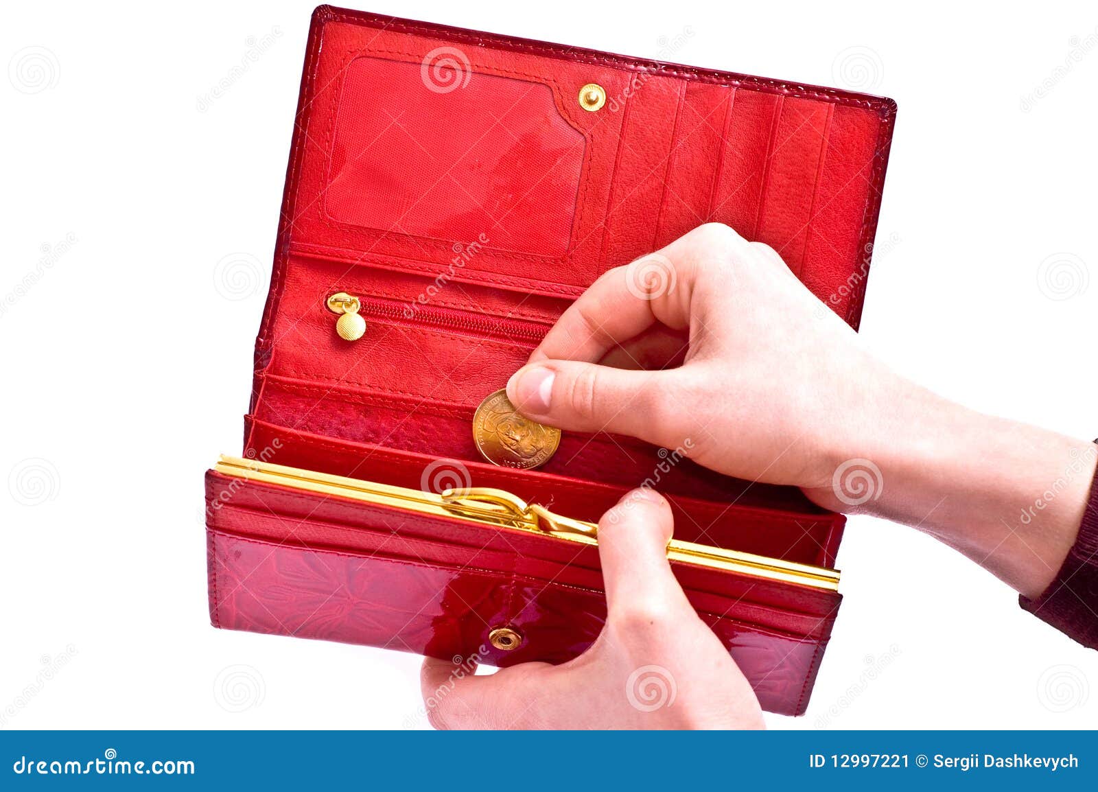 Open wallet stock image. Image of leather, close, debt - 12997221