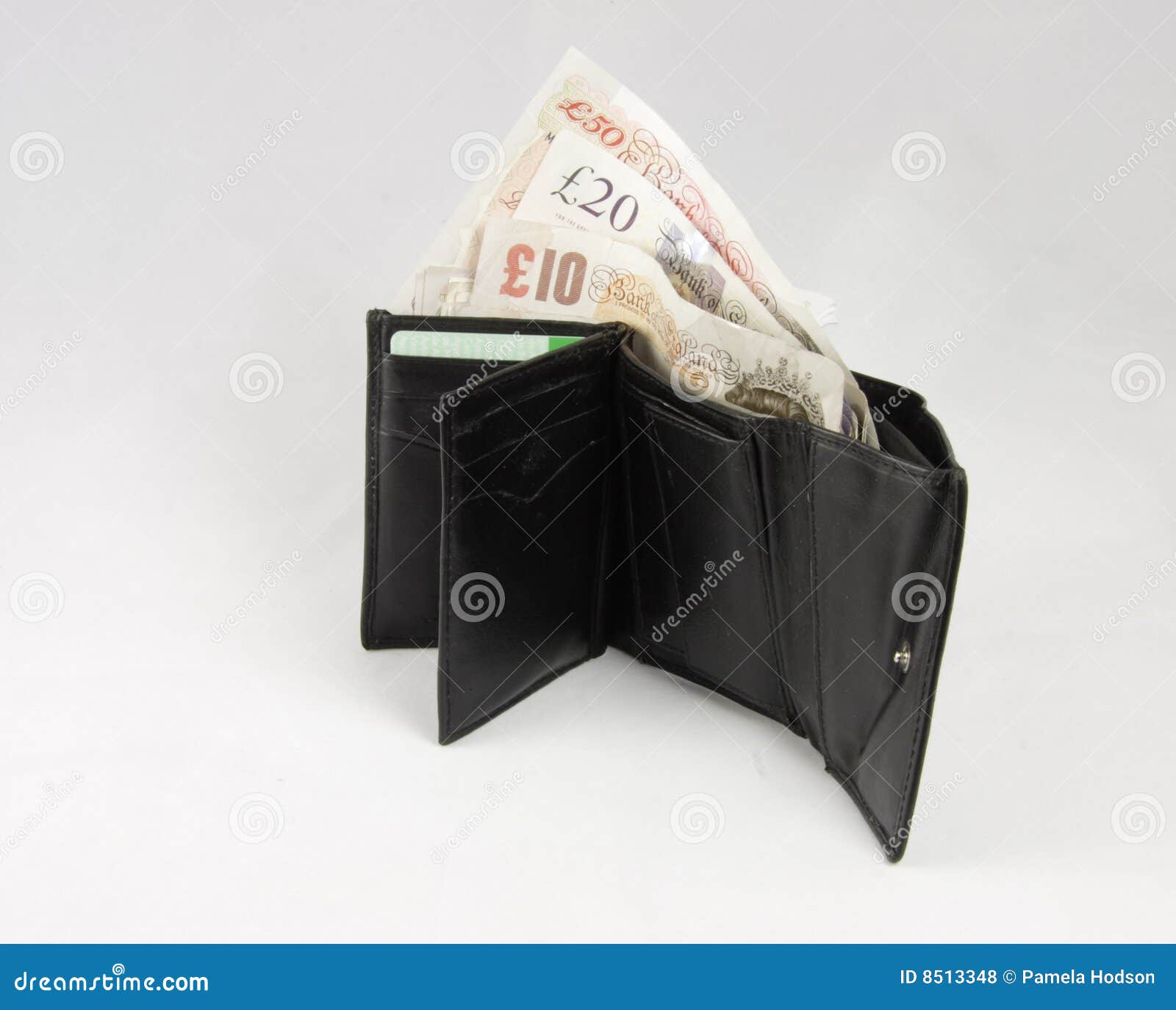 Open wallet with notes stock photo. Image of leather, monetary - 8513348