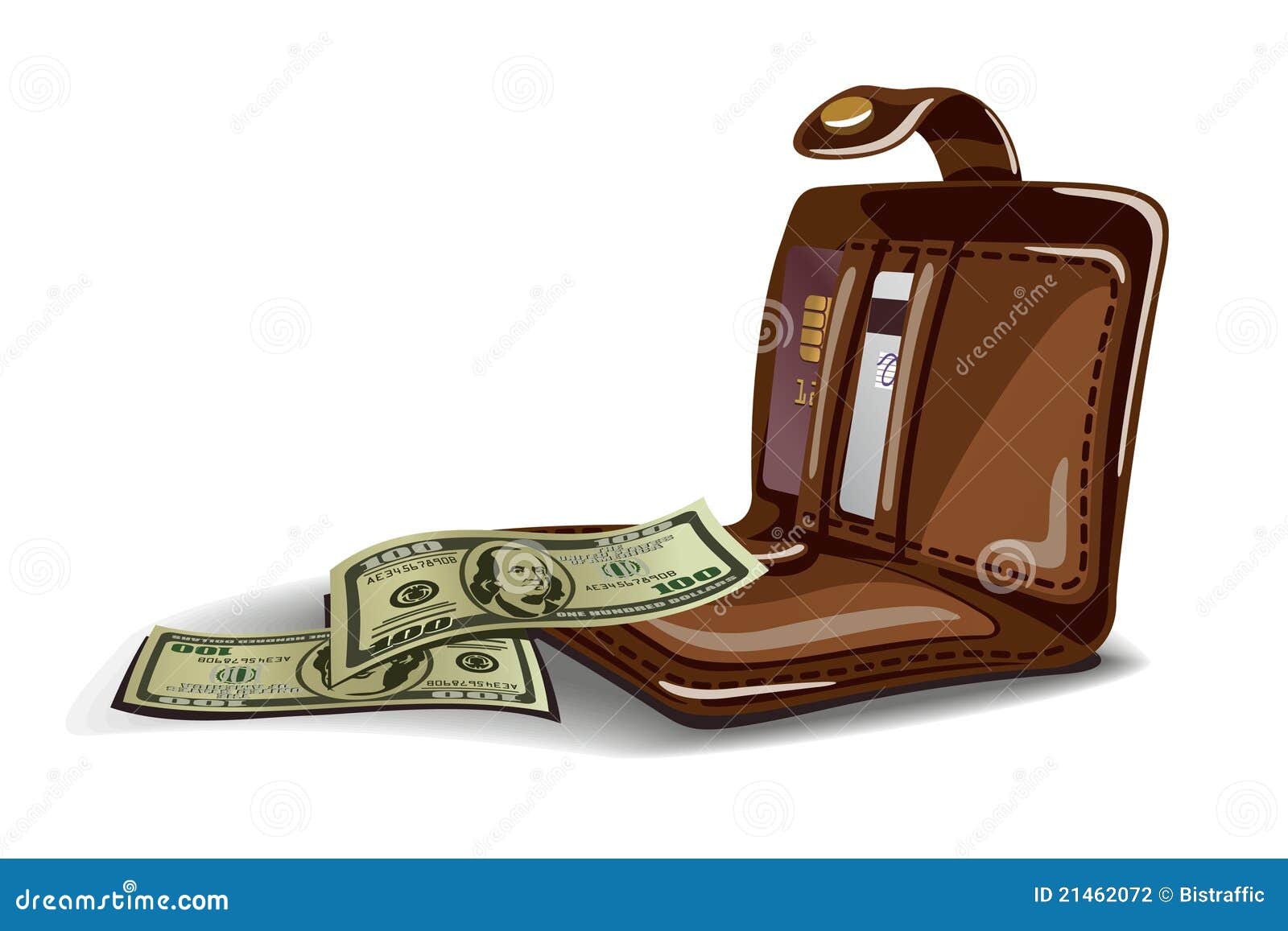 Open Wallet Vector Illustration Stock Vector - Illustration of ...