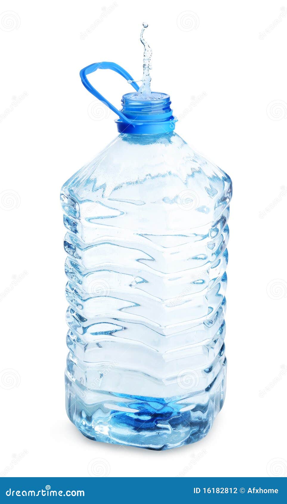 Open Water Bottle with Splash Isolated Stock Photo - Image of fluid ...