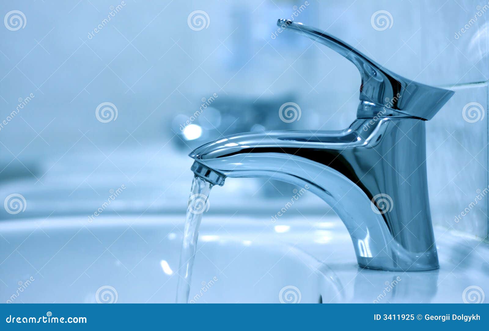 Open water faucet stock image. Image of leaking, conservation - 3411925