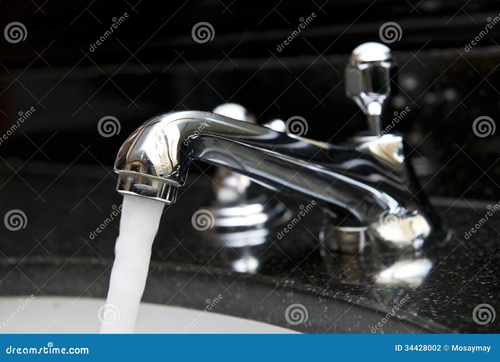 Open water from faucet stock photo. Image of open, water - 34428002