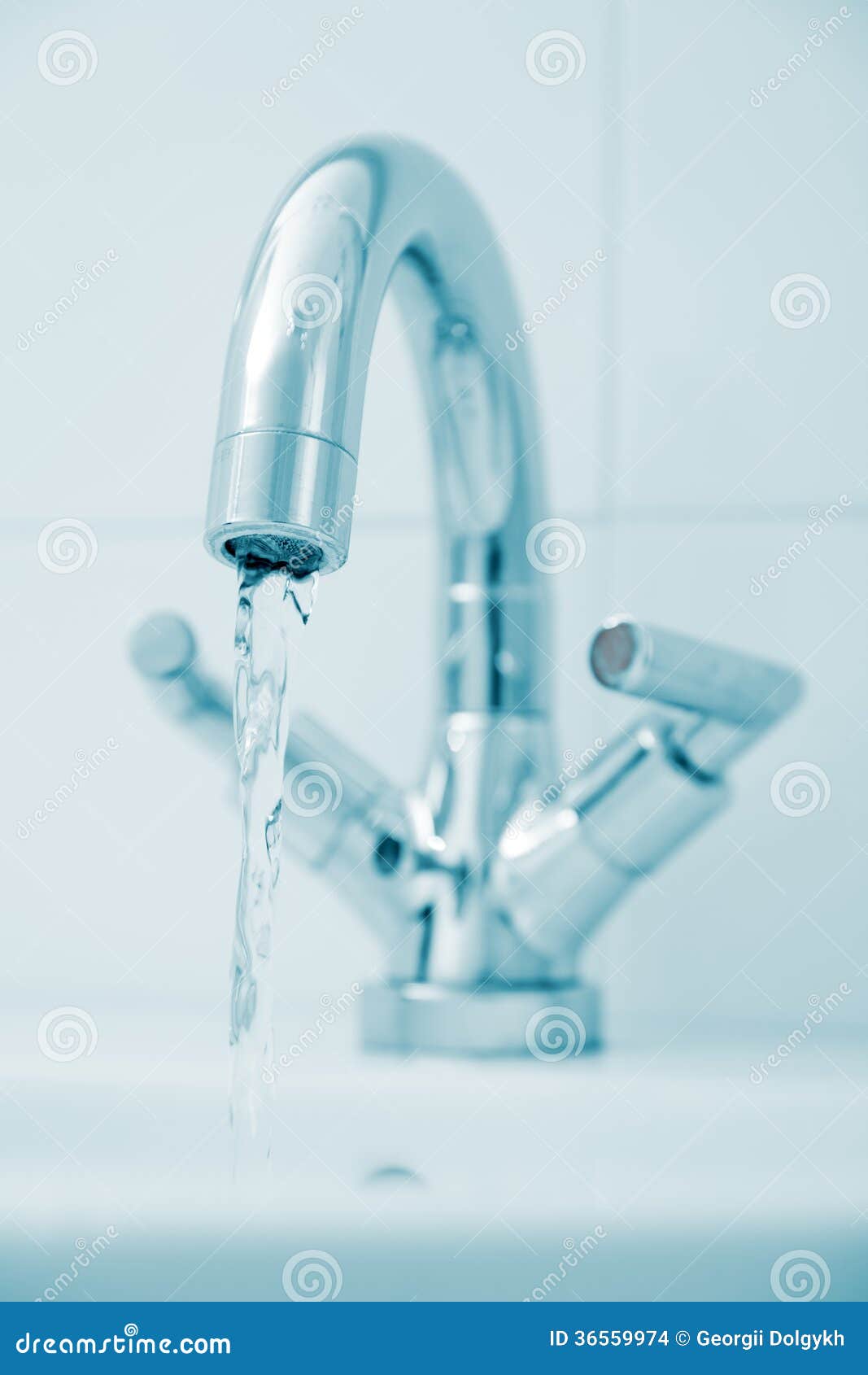 Open water faucet stock photo. Image of chrome, shiny - 36559974