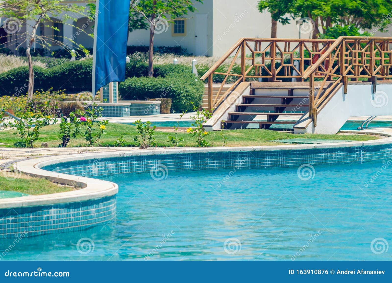Open Water Swimming Pool with Clear Water on a Sunny Day Stock Photo ...