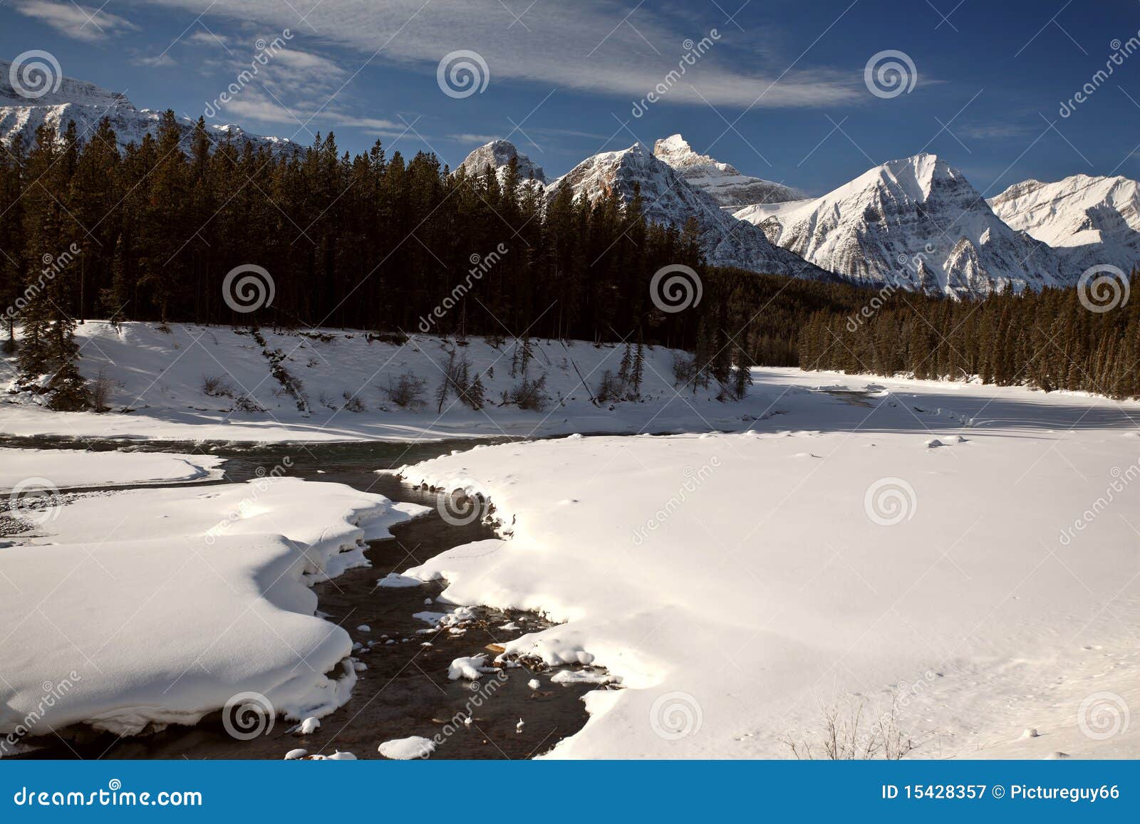 Open water in winter stock image. Image of wilderness - 15428357