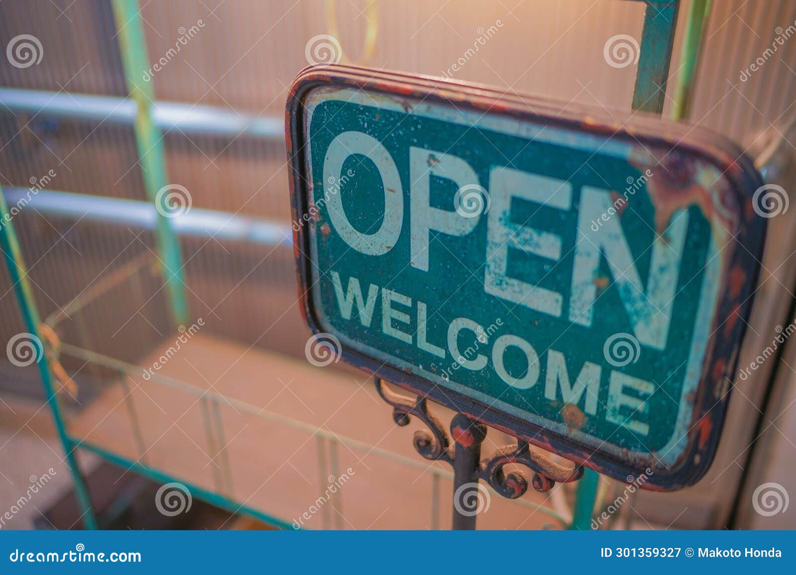 Open welcome signboard stock image. Image of paint, signboard - 301359327