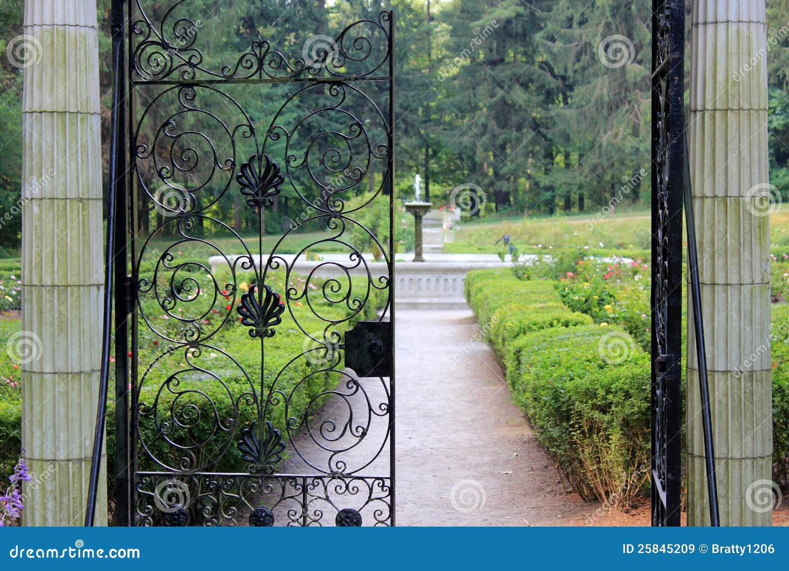 An open,welcoming gate stock image. Image of walkway - 25845209