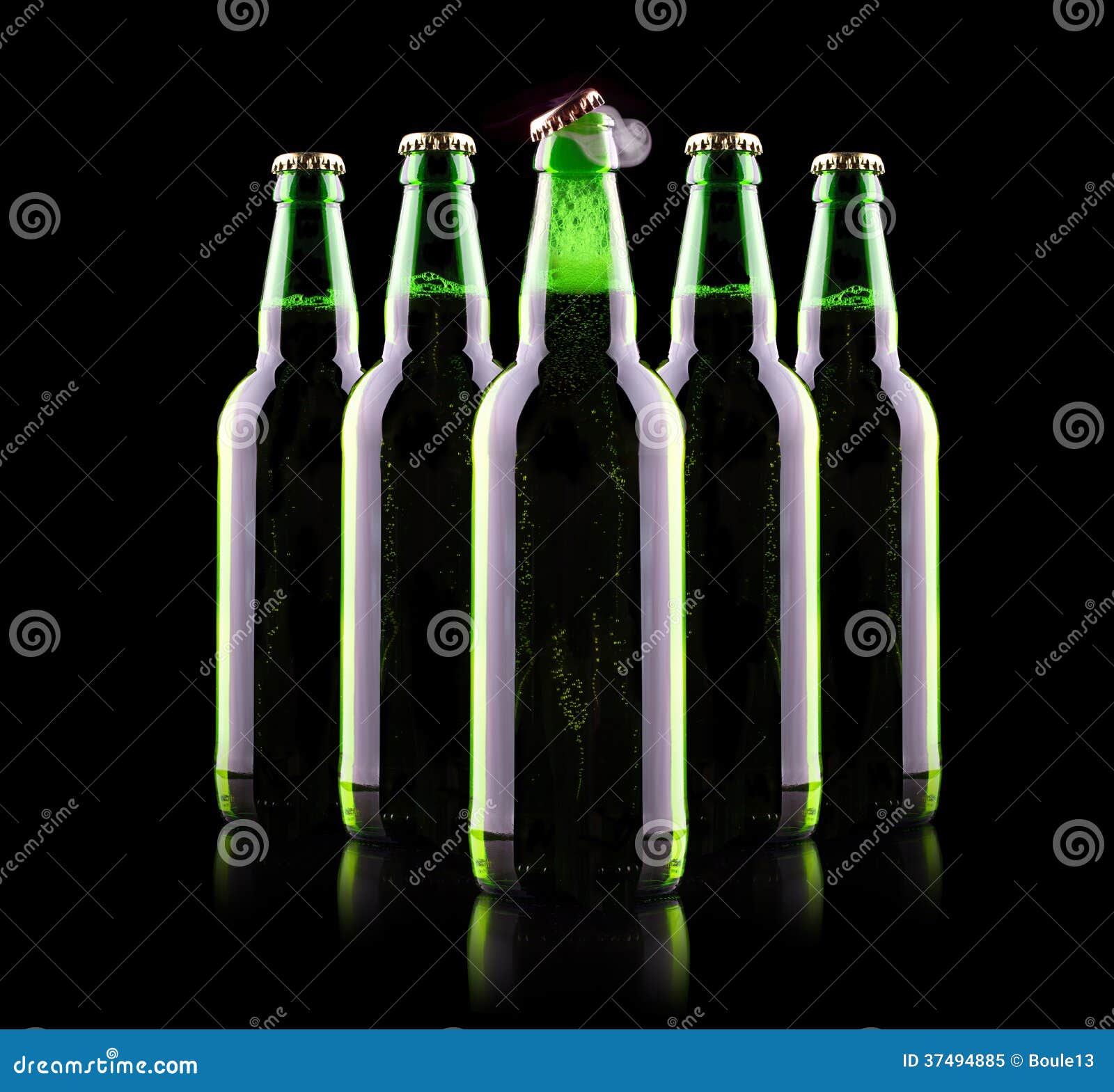Open wet beer bottle stock image. Image of bottle, liquid - 37494885
