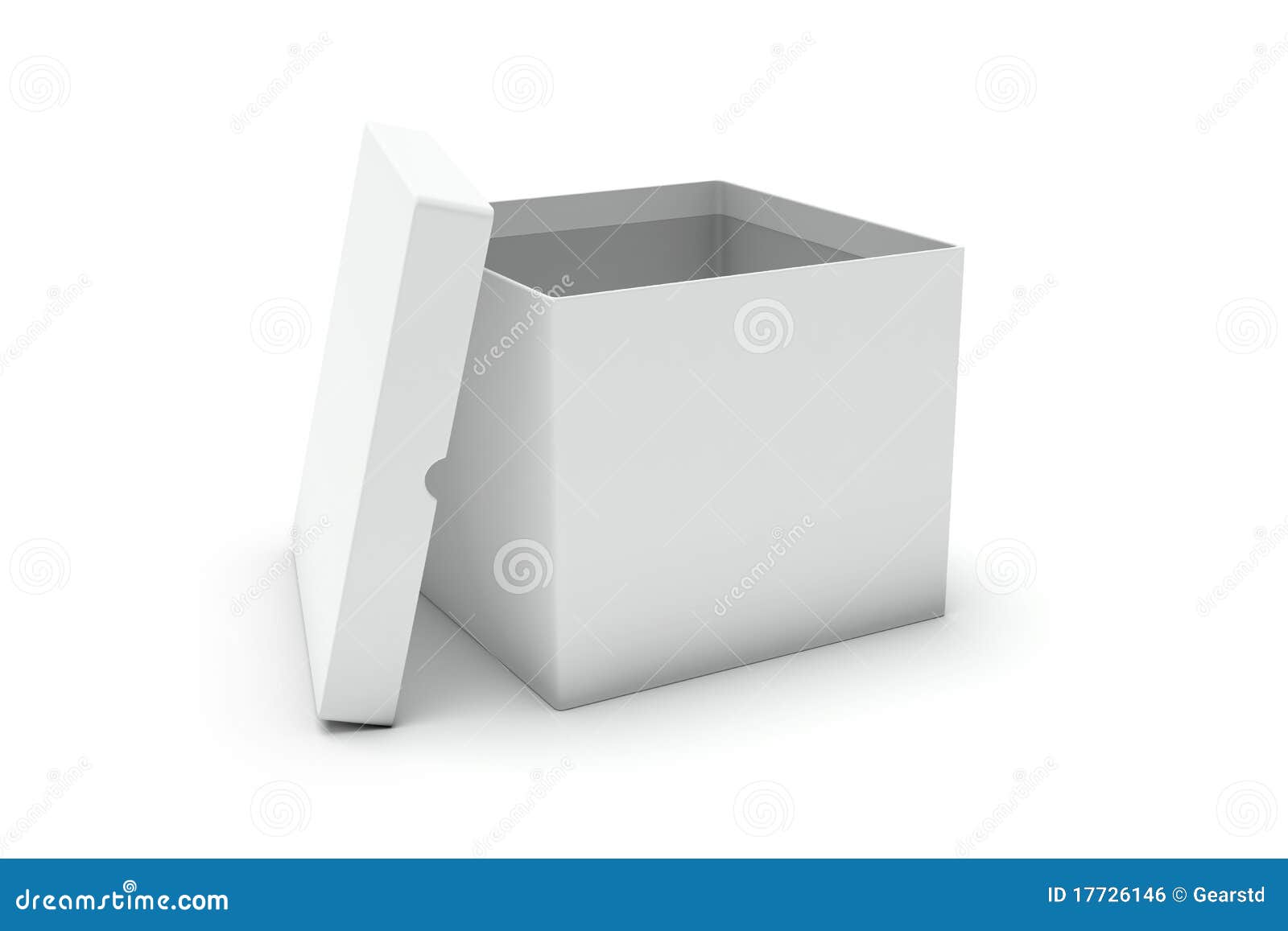 Open white blank box stock illustration. Illustration of generic - 17726146