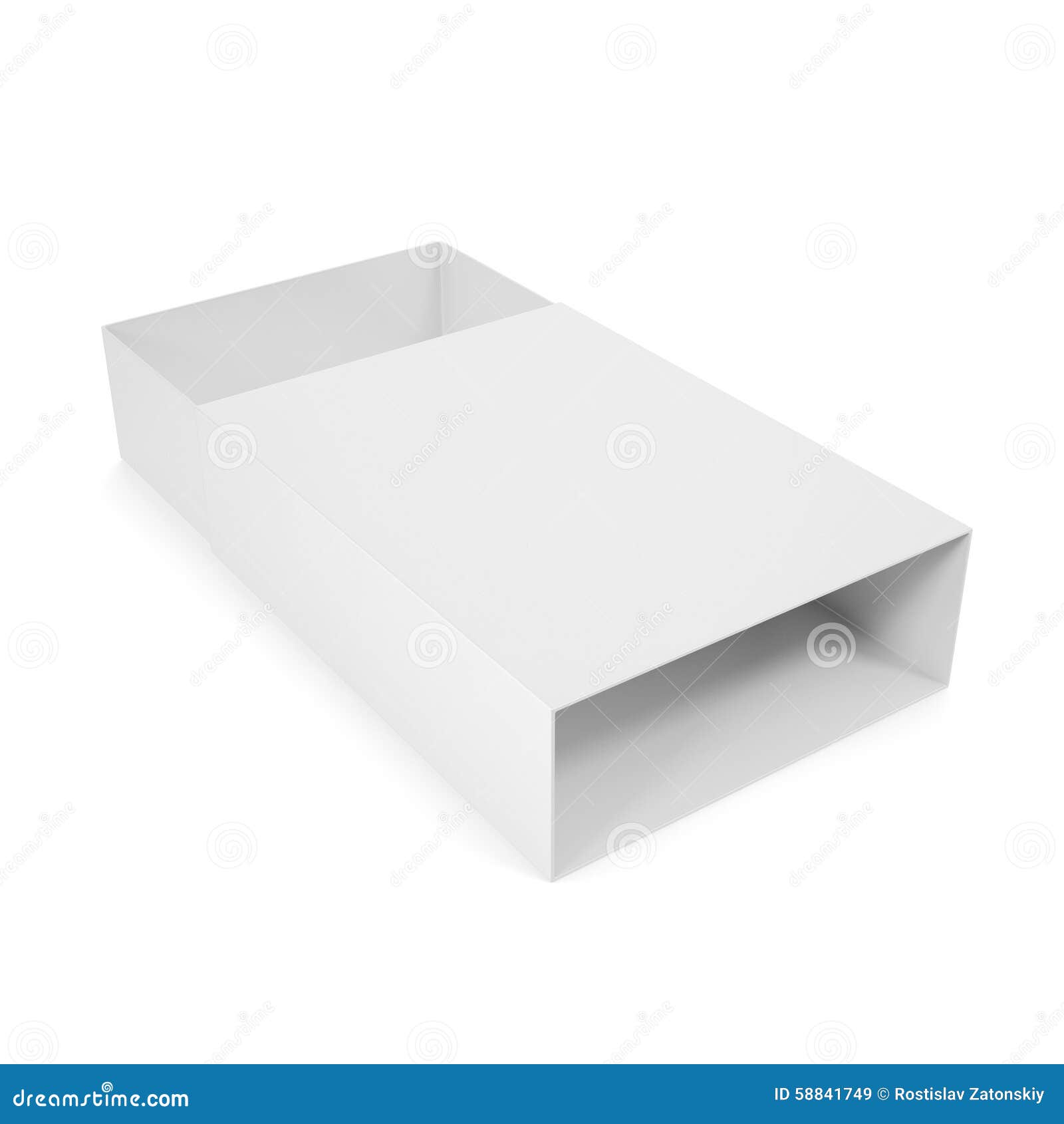 Open white blank box stock illustration. Illustration of compact - 58841749