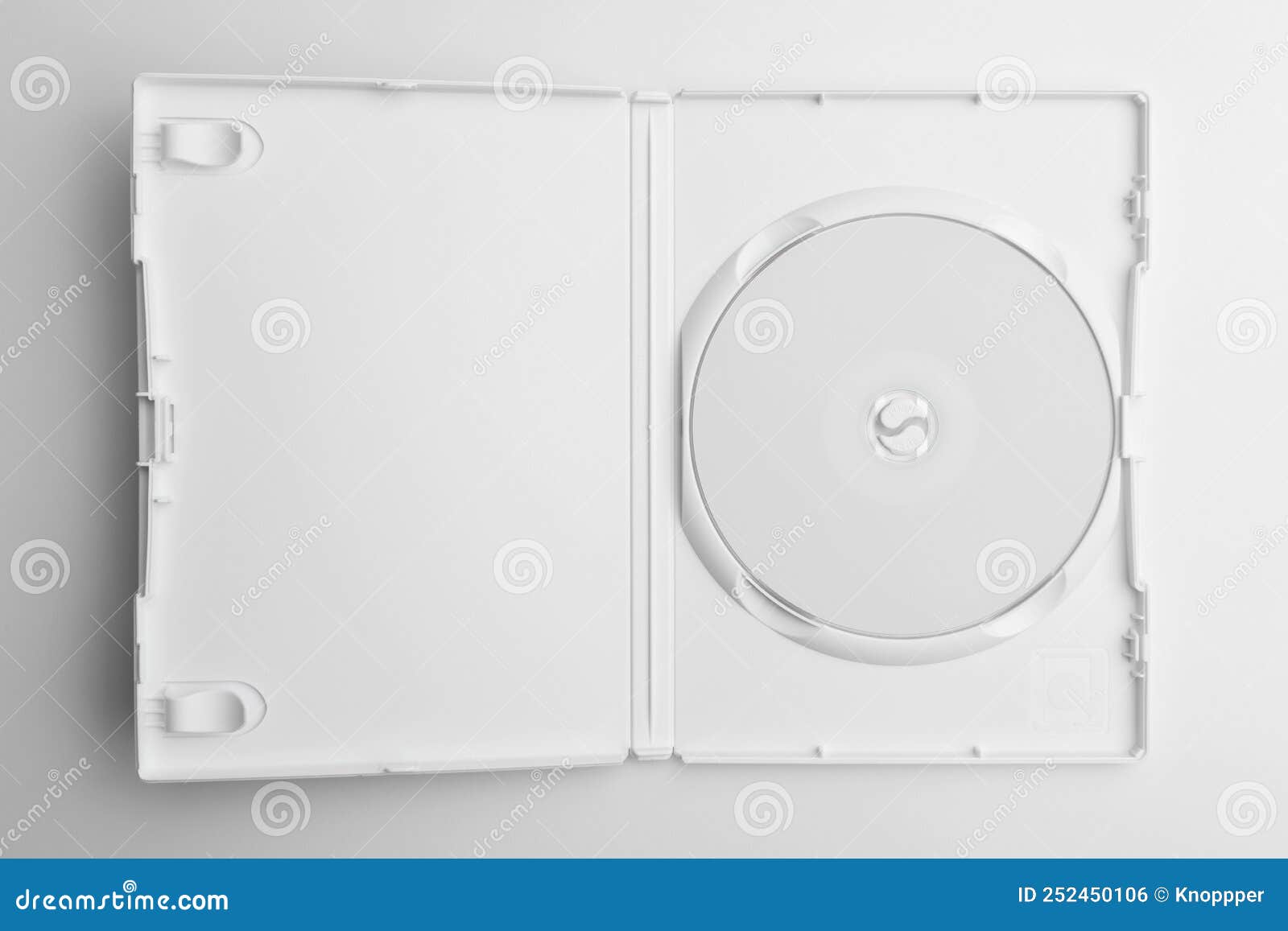 Open White Blank Dvd Box with Blank Cd Stock Photo - Image of package ...
