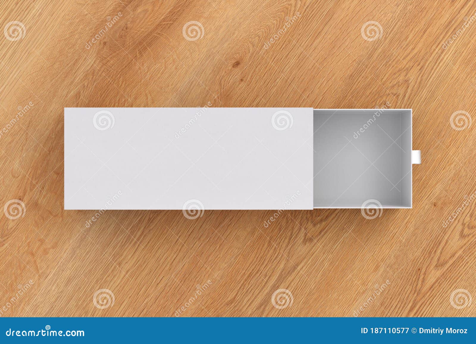 Open blank empty long box stock illustration. Illustration of cardboard ...