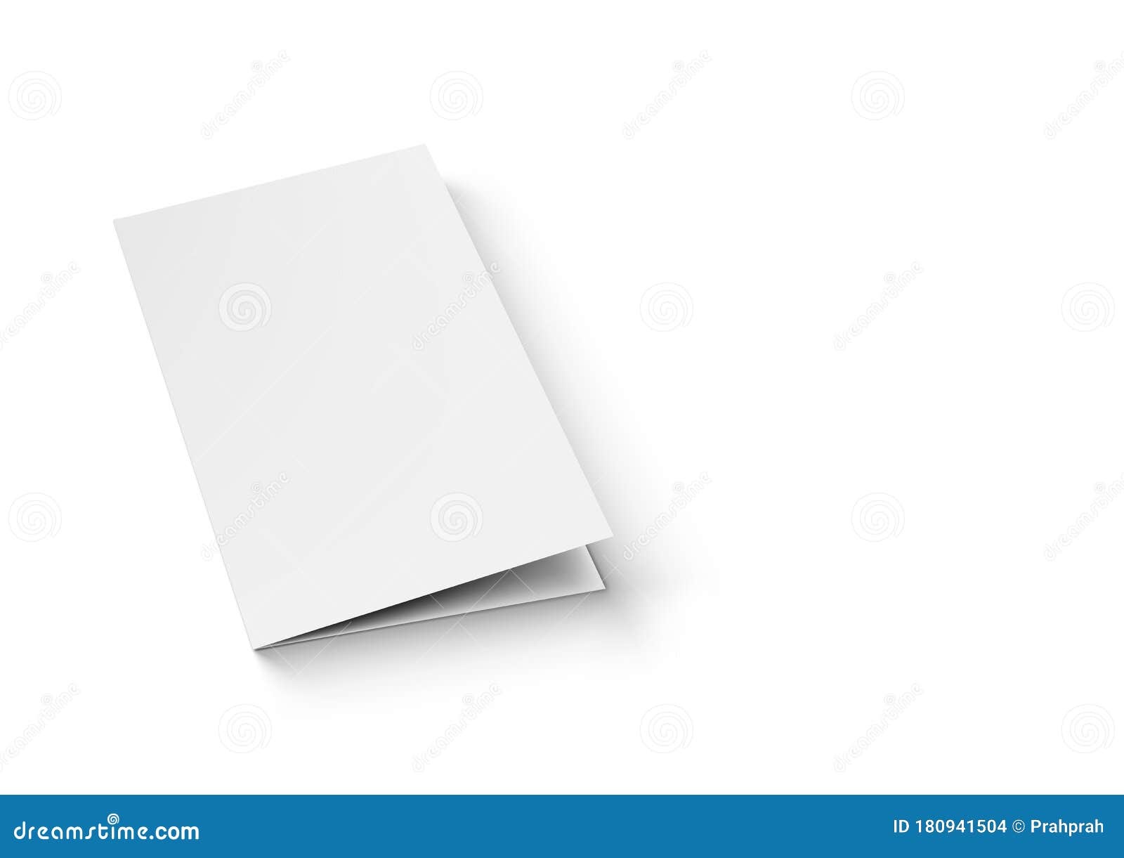 Open White Blank Menu Cover with Shadow Stock Vector - Illustration of ...