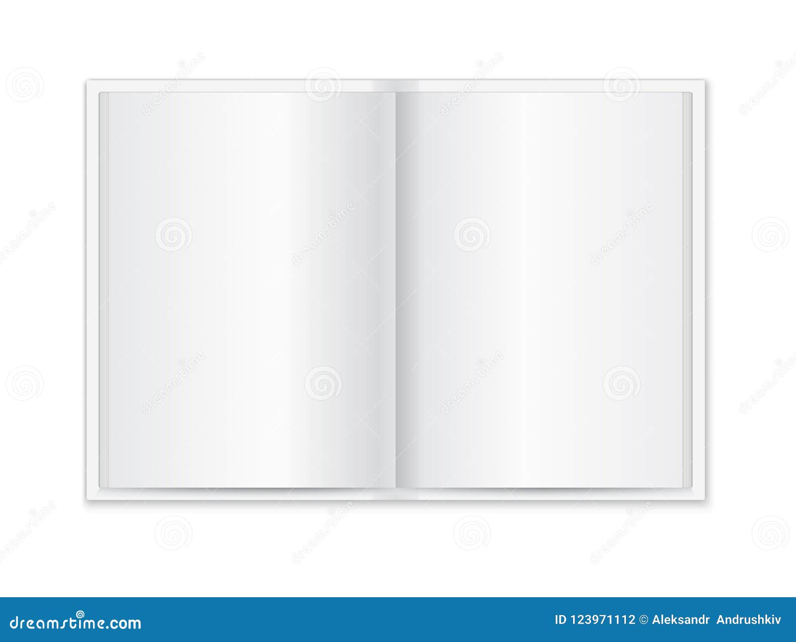 Open white book stock vector. Illustration of catalog - 123971112