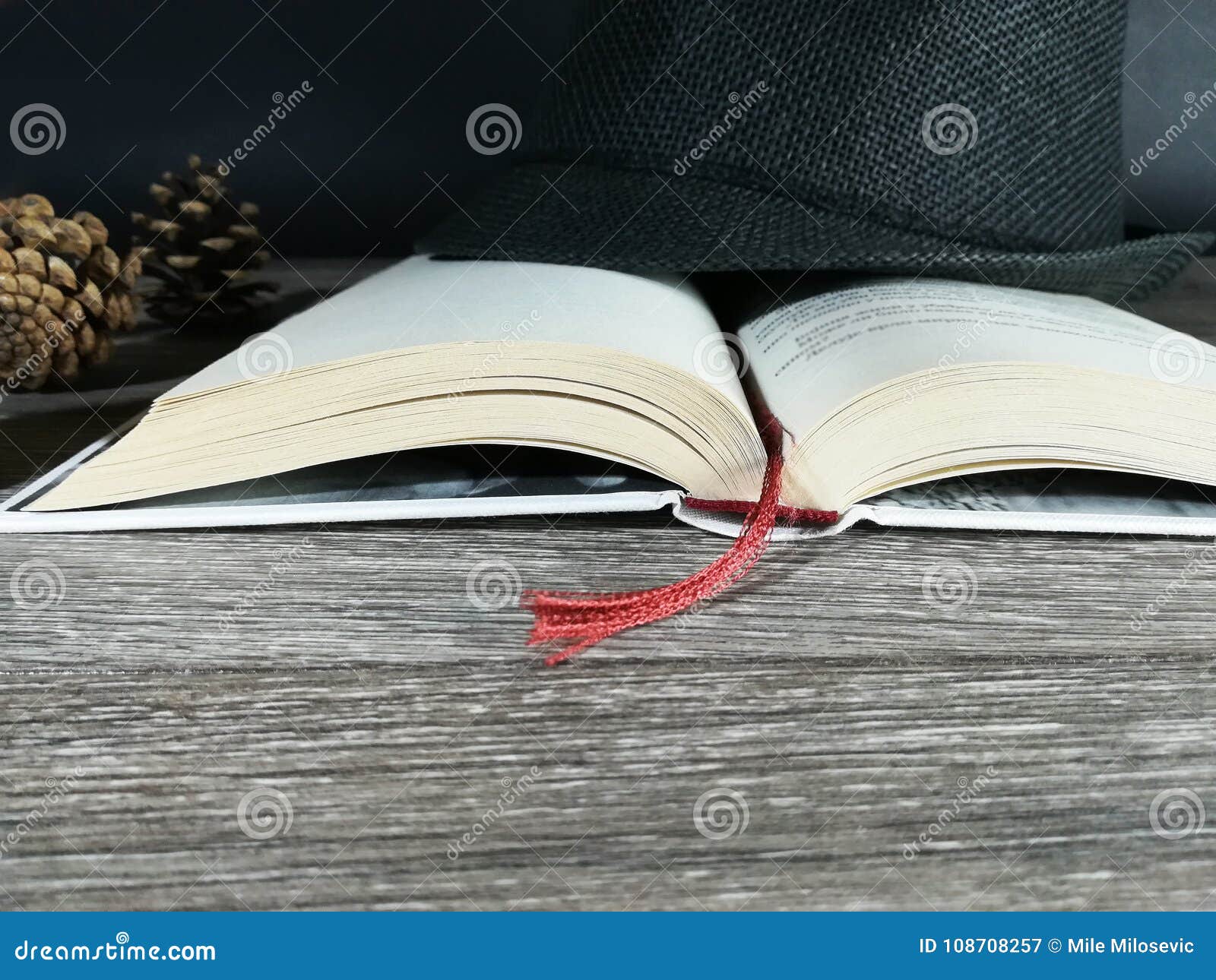 Open White Book on Wood Texture Stock Image - Image of hardcover ...