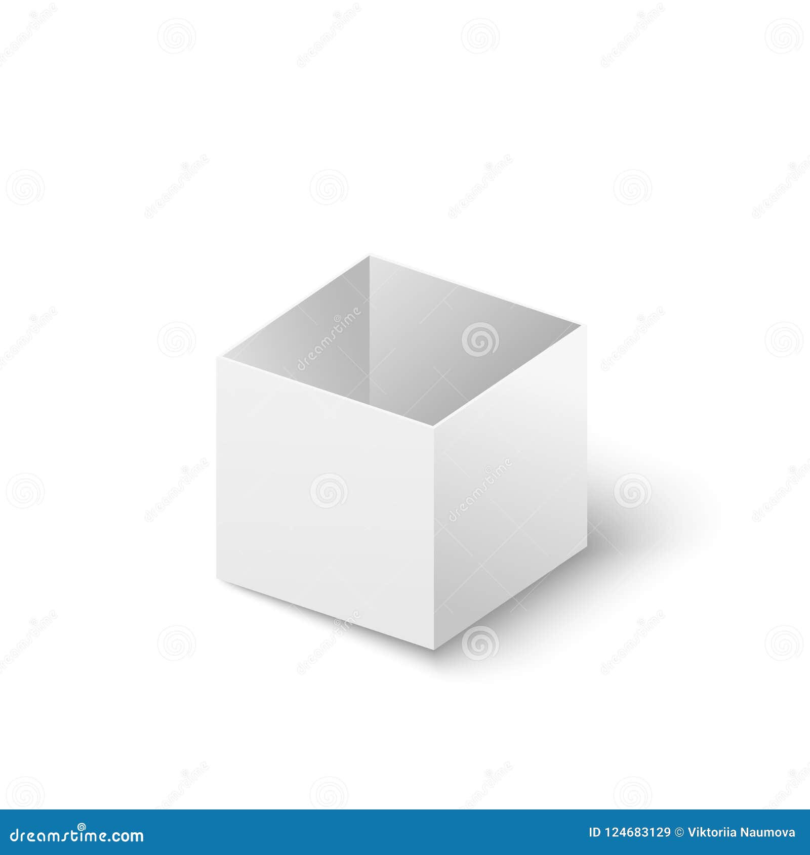 Open White Box on White Background. Vector Illustration Stock Vector ...