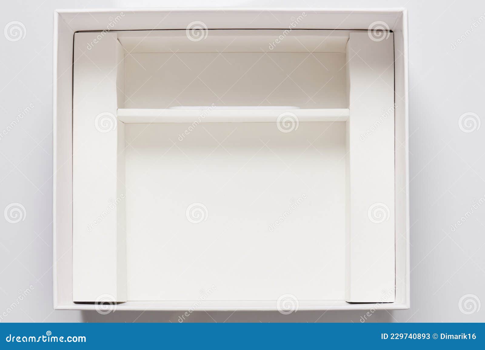 Open White Box with Compartment Stock Image - Image of warehouse ...