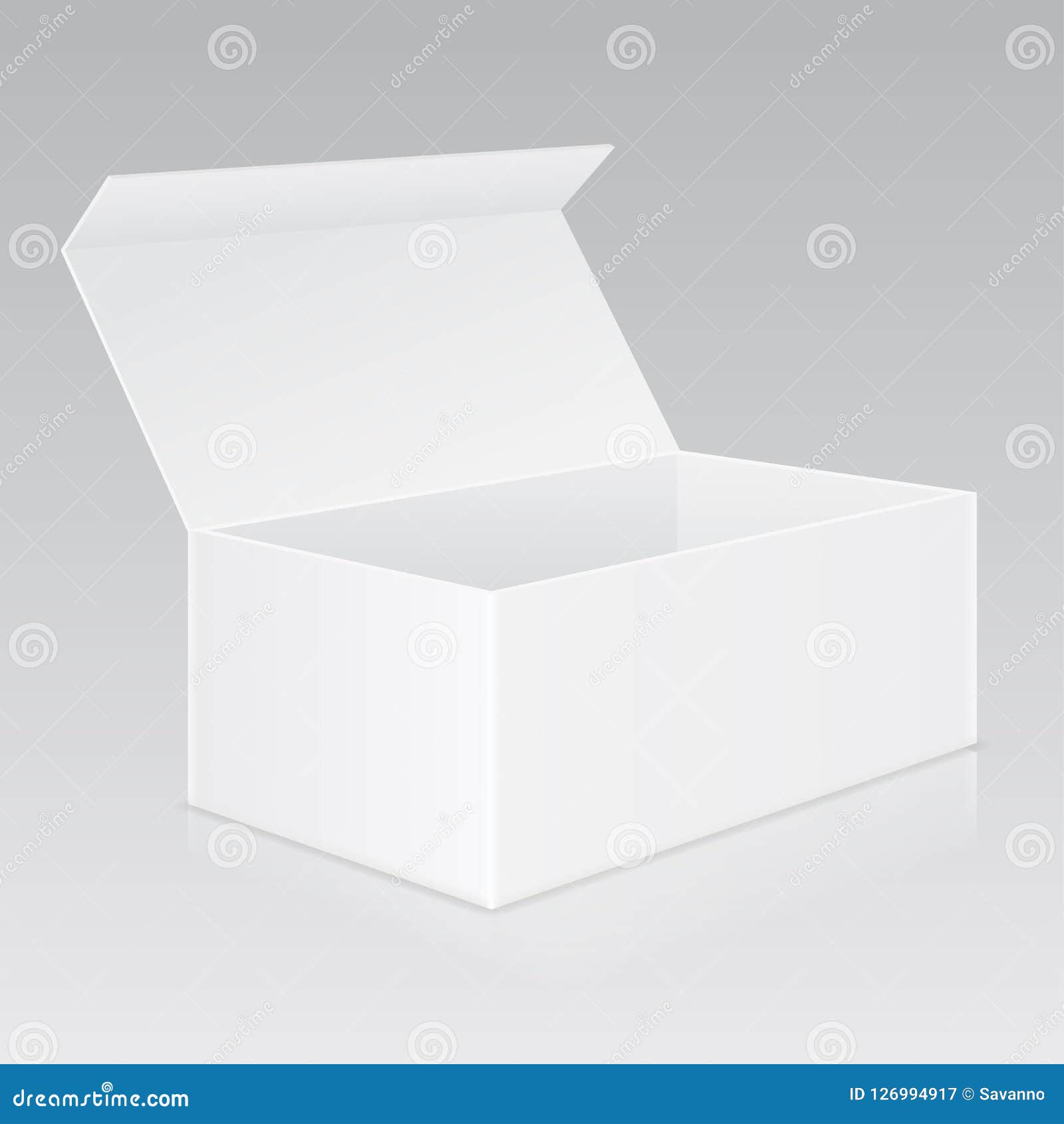 Open white box mockup stock vector. Illustration of delivery - 126994917