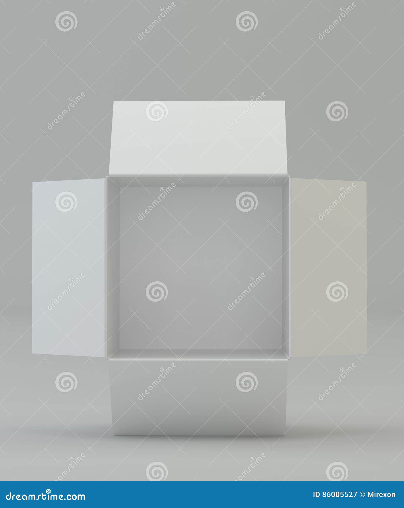 Open white box. Top view stock image. Image of packaging - 86005527