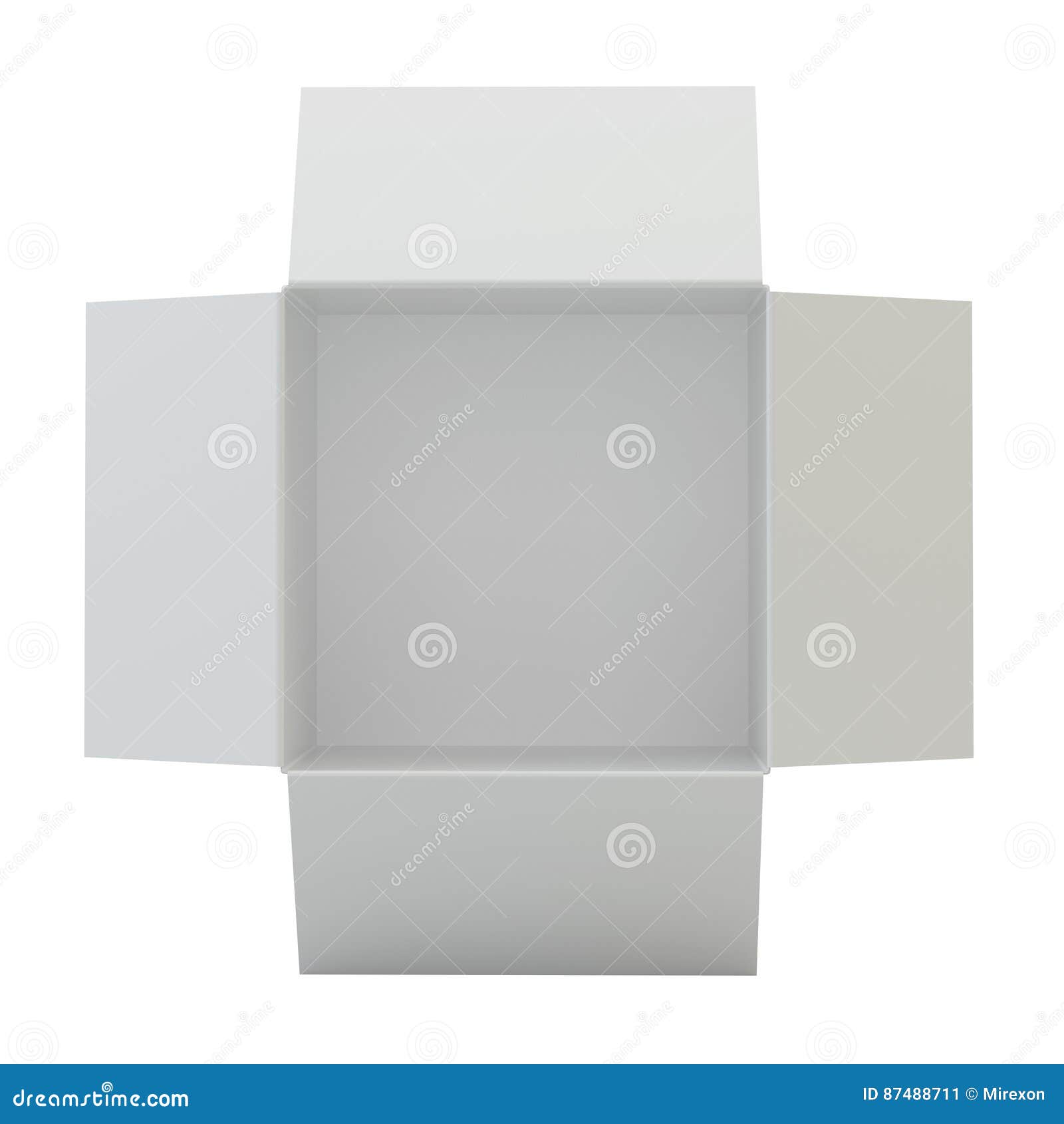 Open white box. Top view stock illustration. Illustration of ...