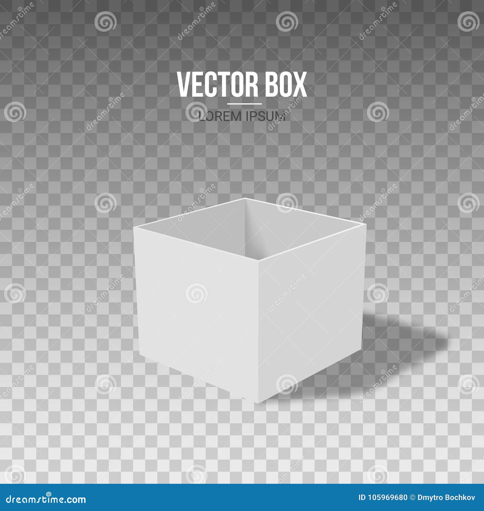 Open White Box. View from Above Stock Illustration - Illustration of ...