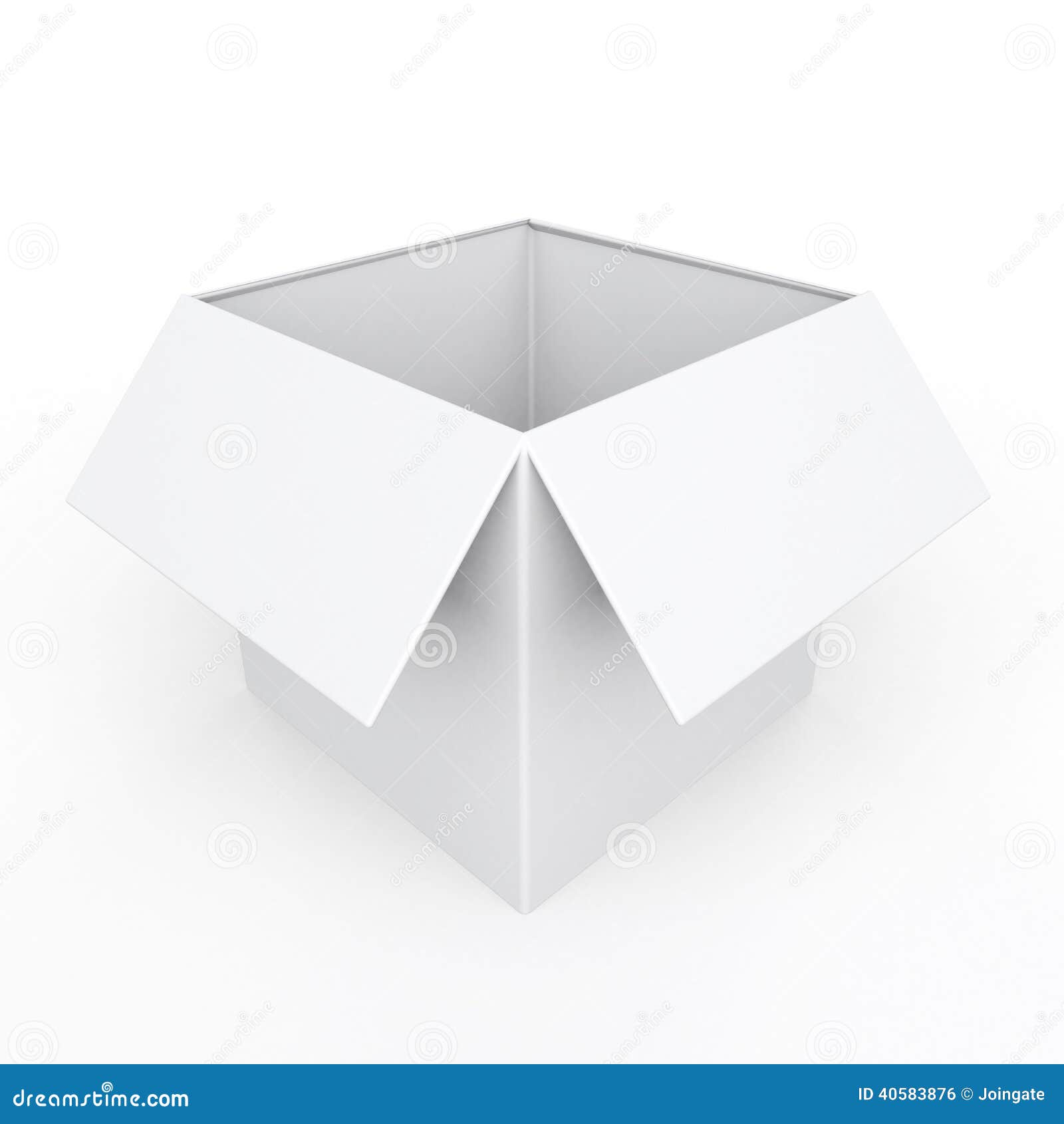 Open White Box on a White Background Stock Illustration - Illustration ...