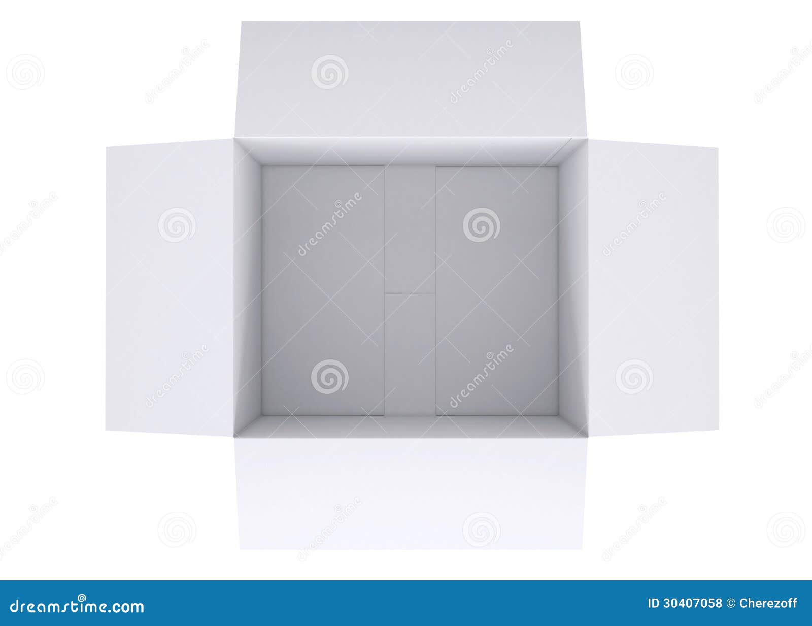 Open white cardboard box stock illustration. Illustration of fedex ...