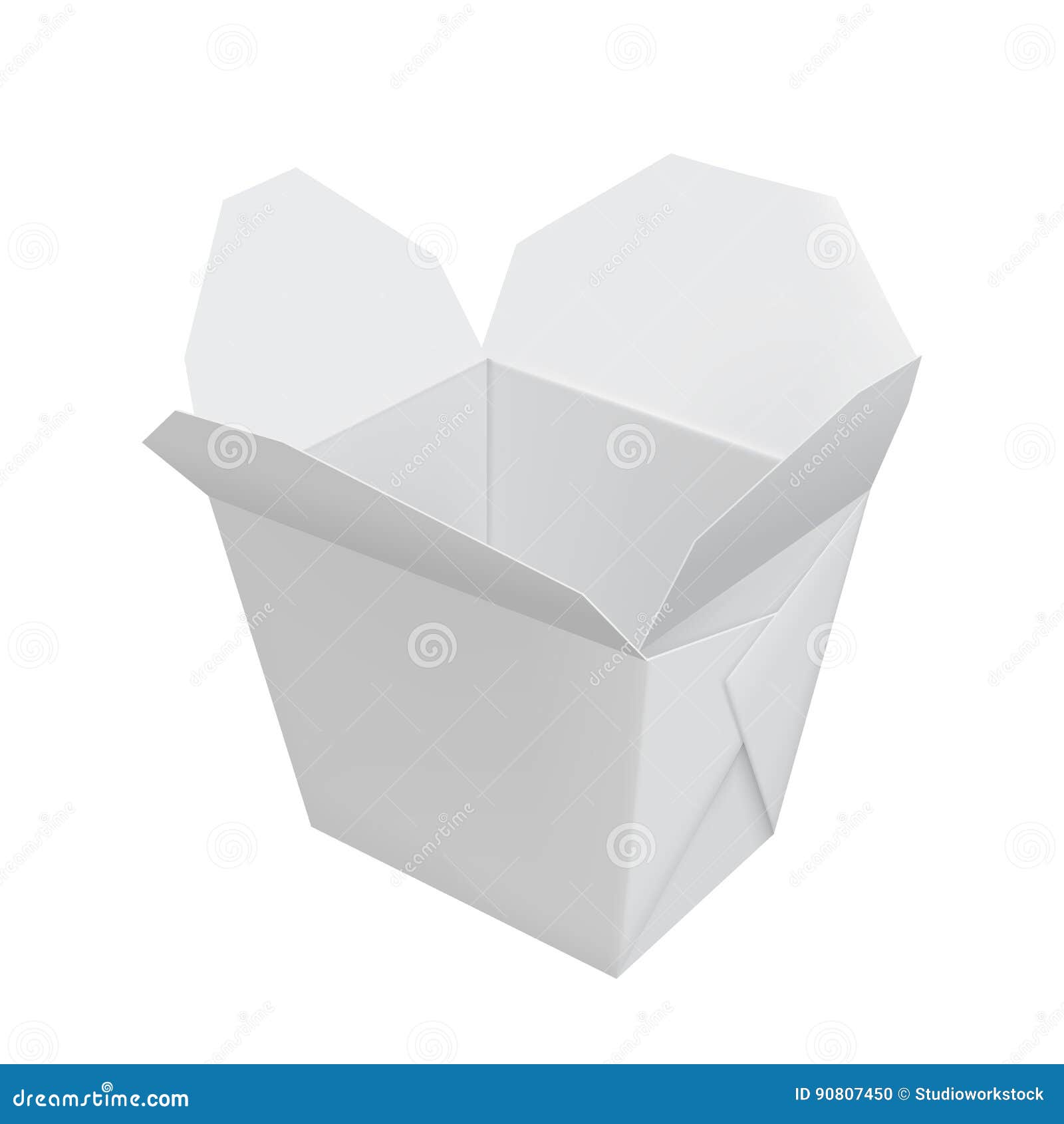 Open White Chinese Fast Food Container Stock Vector - Illustration of ...