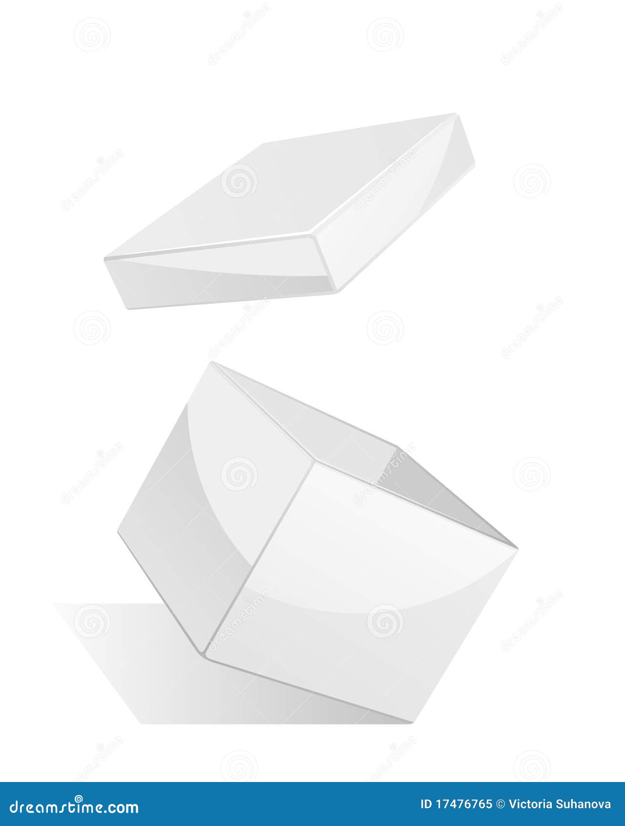 Open white gift box stock vector. Illustration of present - 17476765