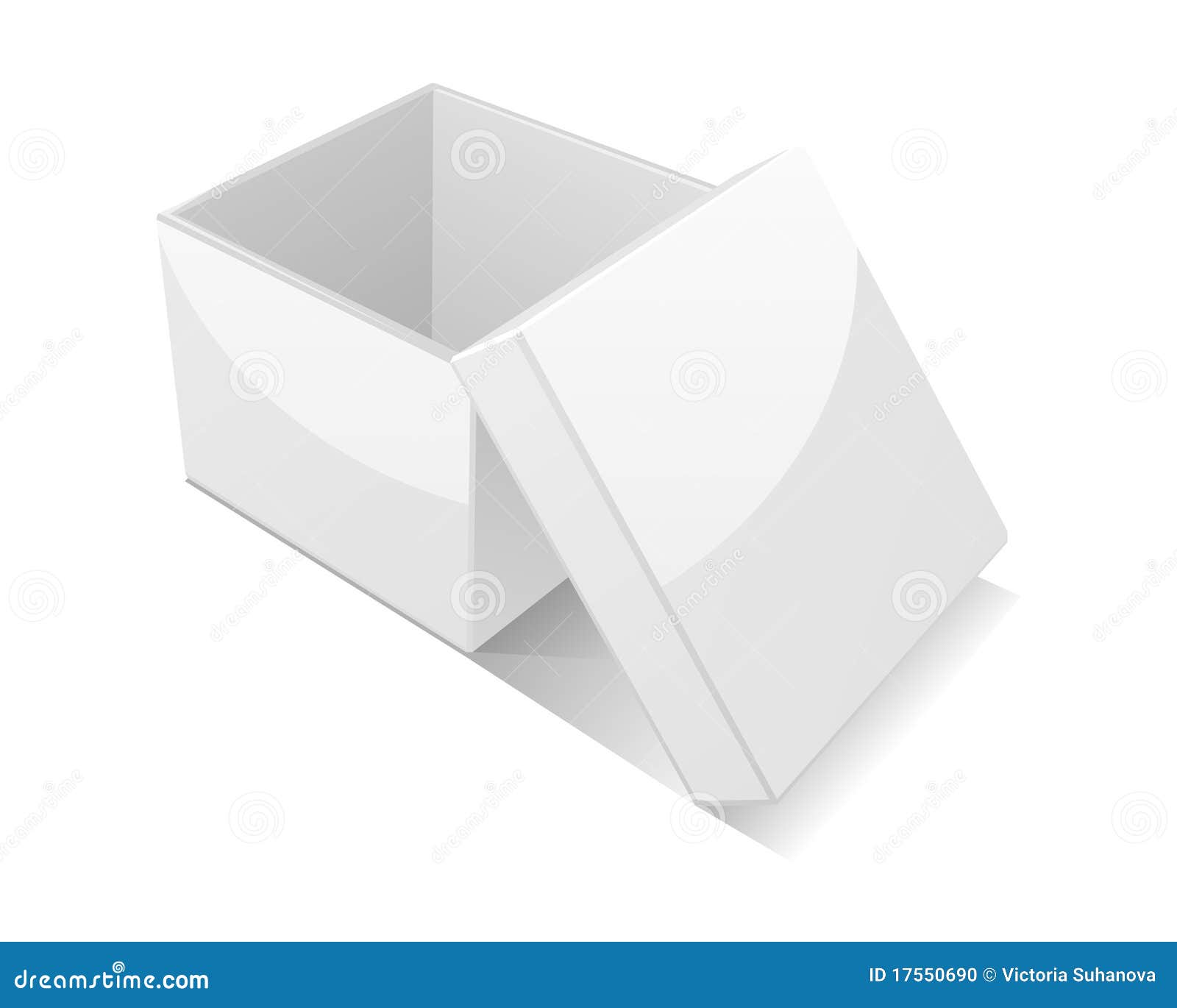 Open white gift box stock vector. Illustration of object - 17550690