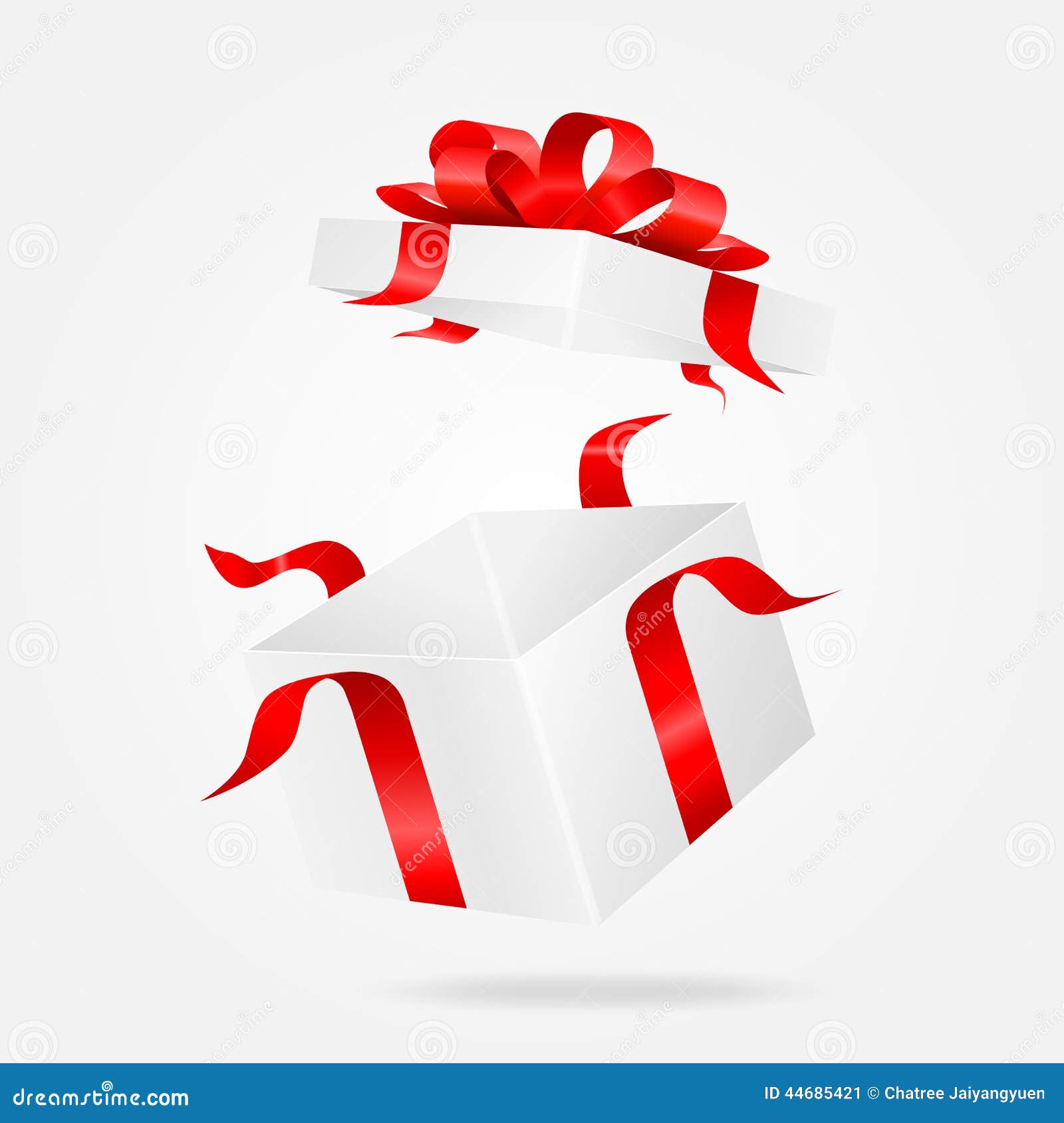 Open White Gift Box. Vector Illustion Stock Vector - Illustration of ...