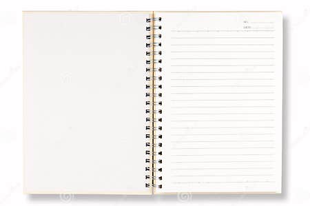 Open White Note Book stock photo. Image of draw, curl - 16308316