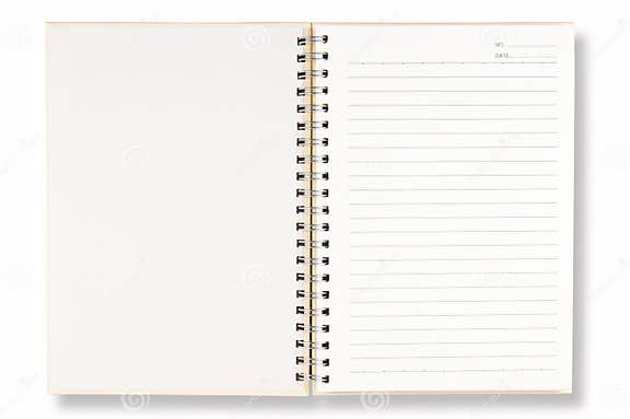 Open White Note Book stock photo. Image of draw, curl - 16308316