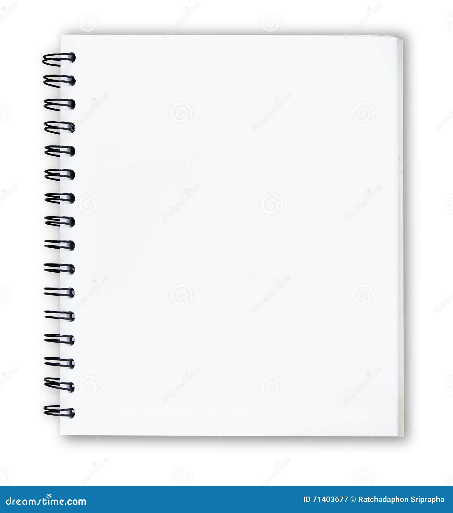 Open White Notebook Front Cover Isolate Stock Image - Image of binder ...
