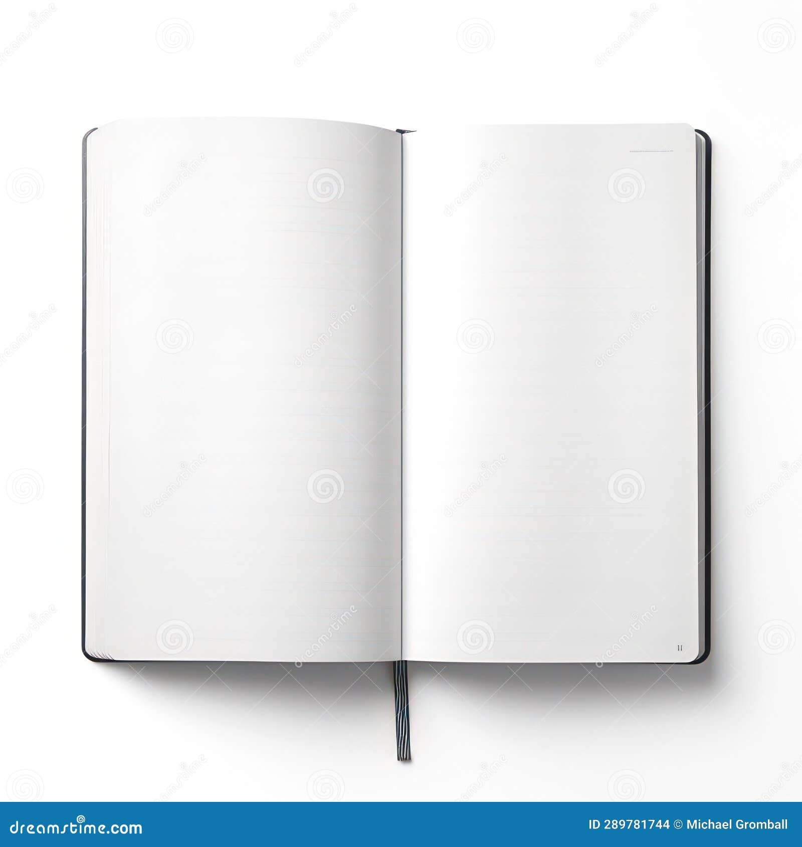 Open White Notebook Isolated on White Created with Generative AI. Empty ...