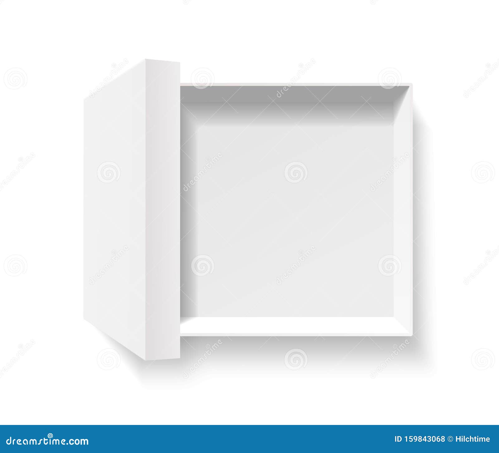 Cardboard Box Top View. Open Closed Boxes Inside And Top, Brown Pack ...