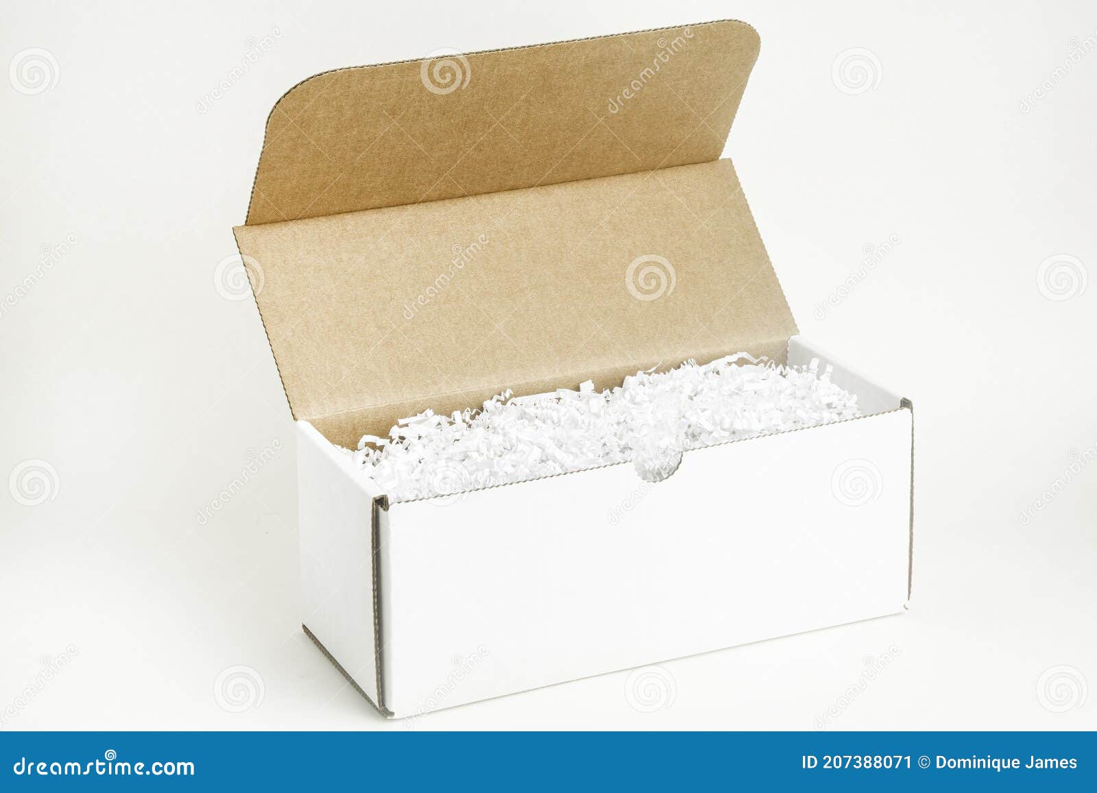 Open White Rectangular Cardboard Packaging Box Stock Image - Image of ...