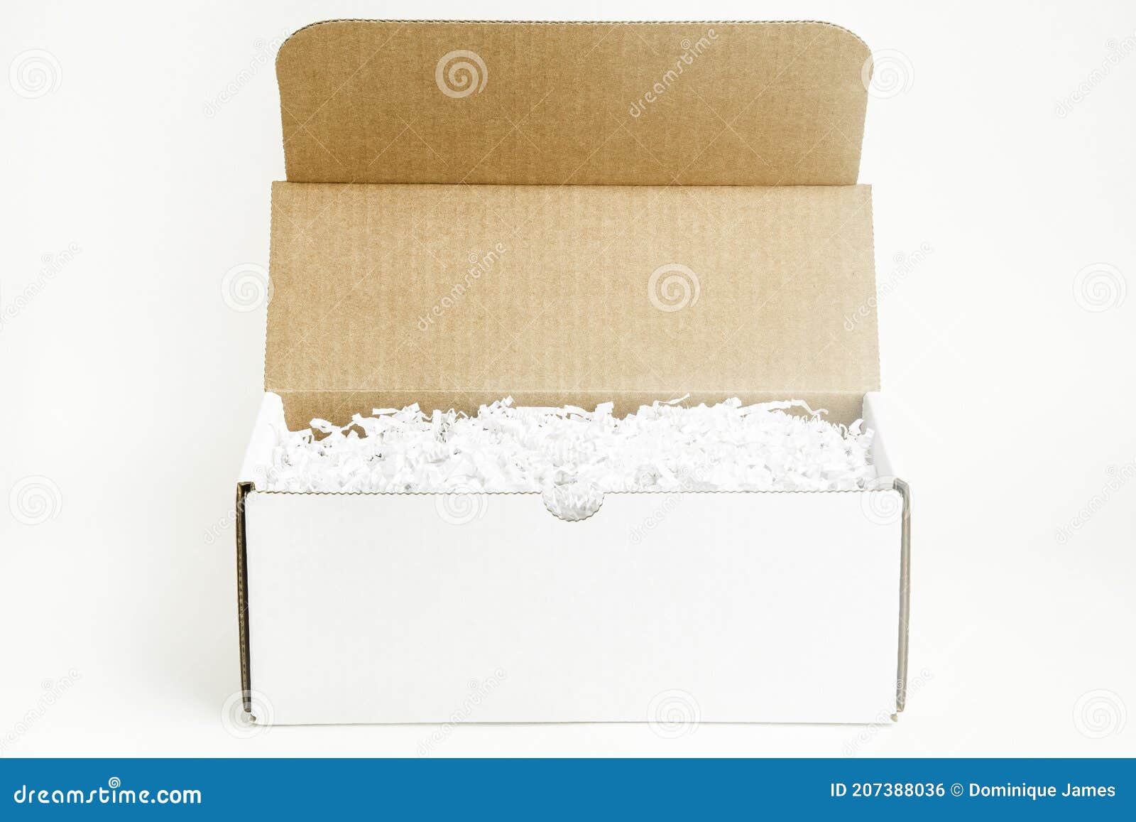 Open White Rectangular Cardboard Packaging Box Stock Photo - Image of ...