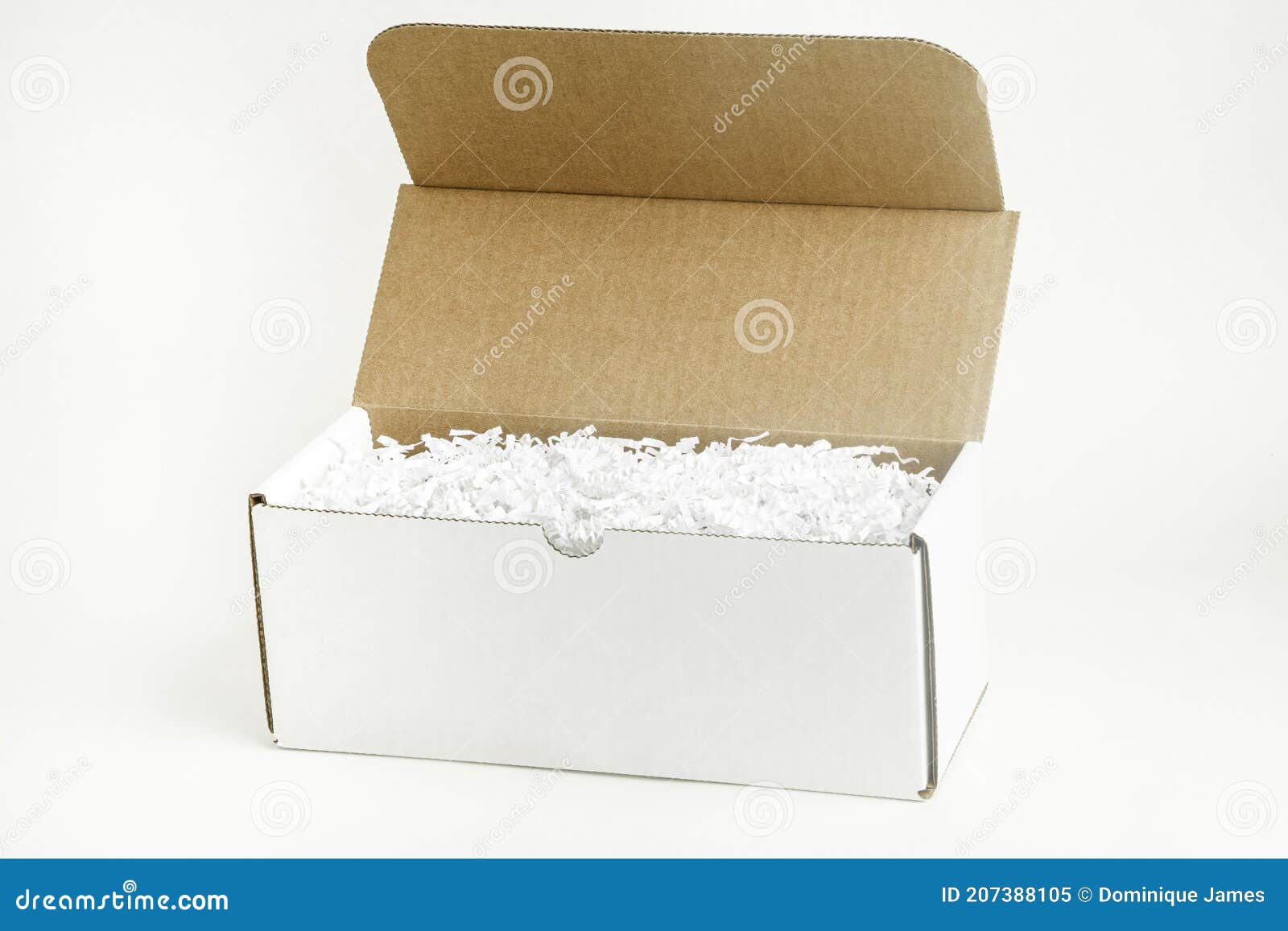 Open White Rectangular Cardboard Packaging Box Stock Image - Image of ...