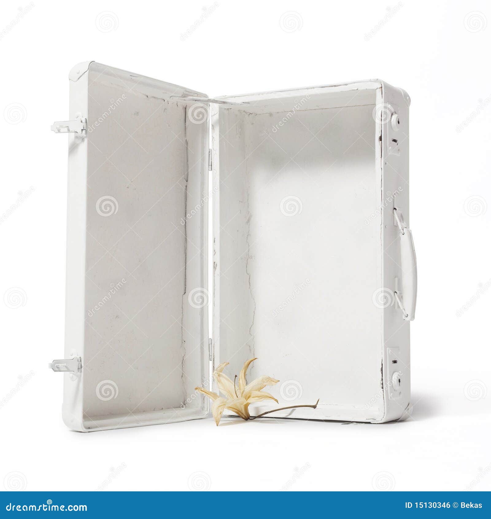 Open white suitcase stock photo. Image of clean, closed - 15130346