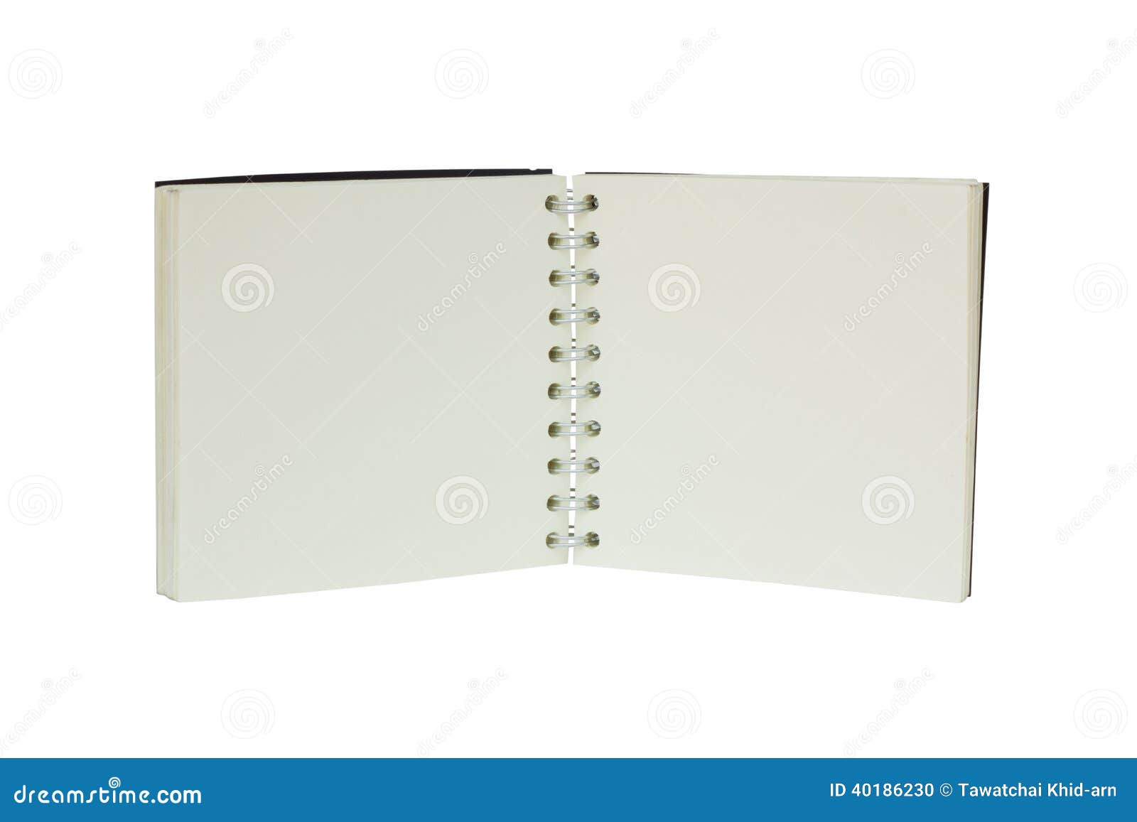 Open White Two Page Notebook without Line Stock Illustration ...