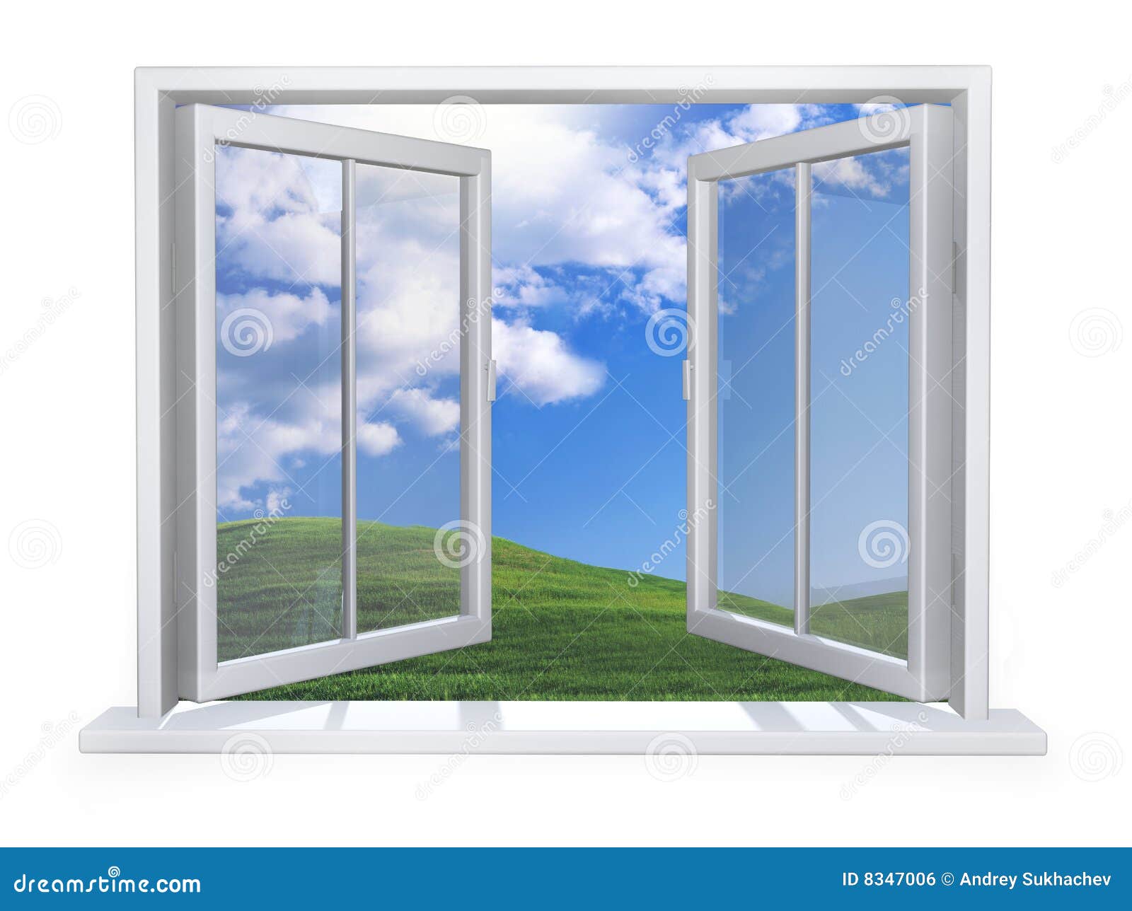 Open white window stock photo. Image of field, dream, feel - 8347006