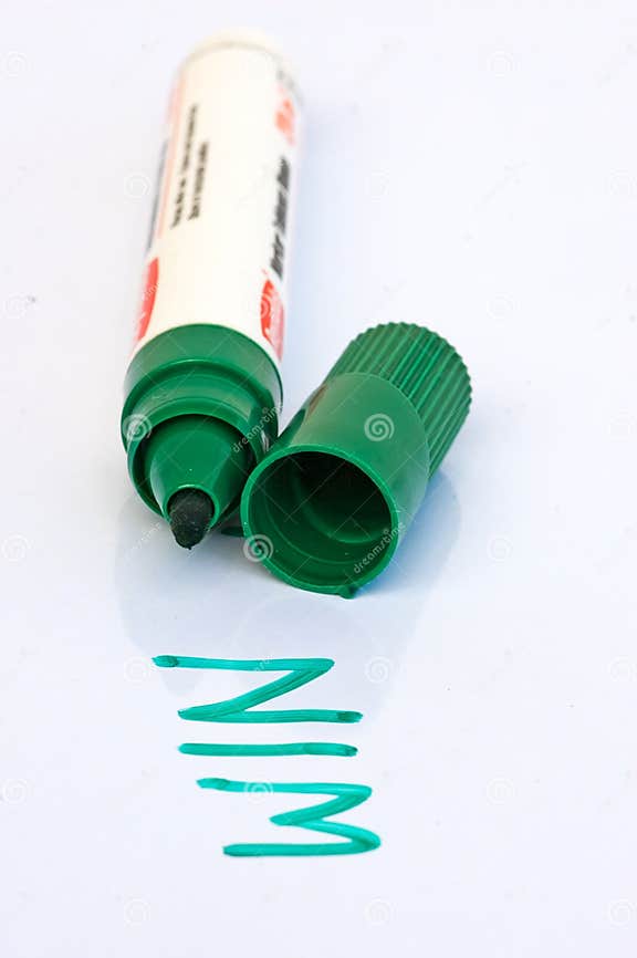 Open Whiteboard Marker with Win Written with it Stock Image - Image of ...