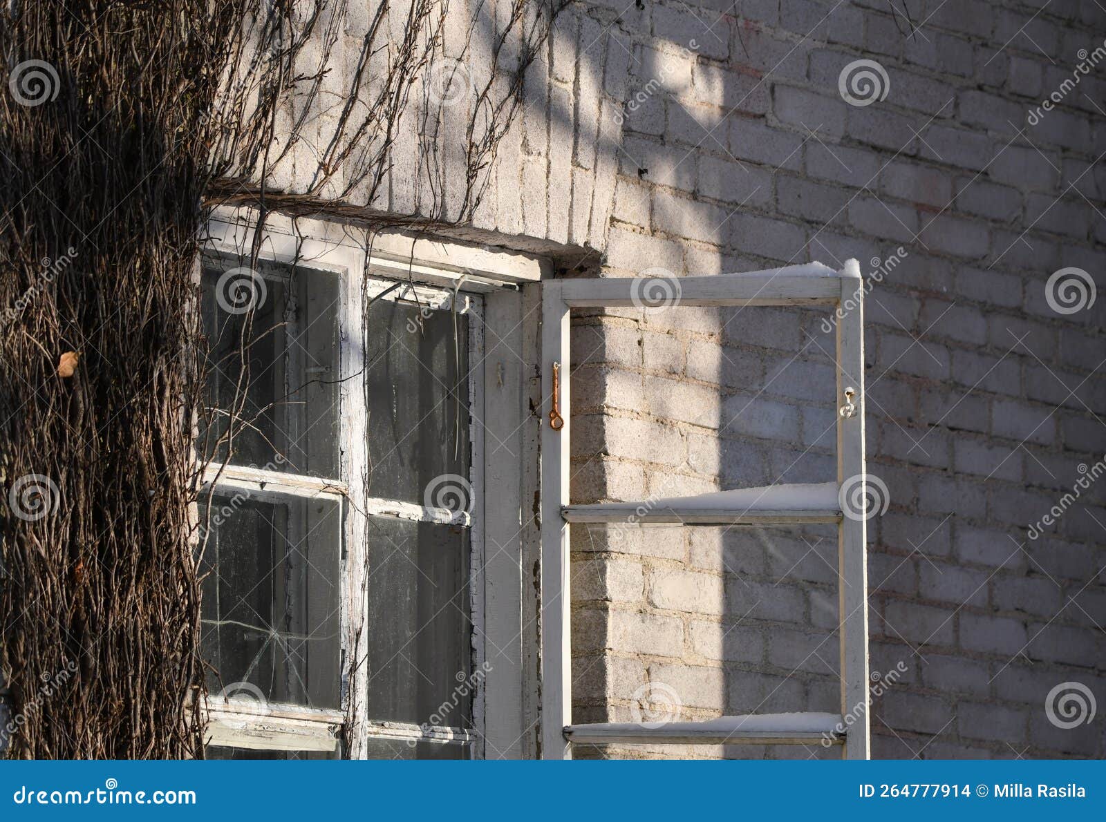 Open Window of an Abandoned House Stock Photo - Image of brick ...