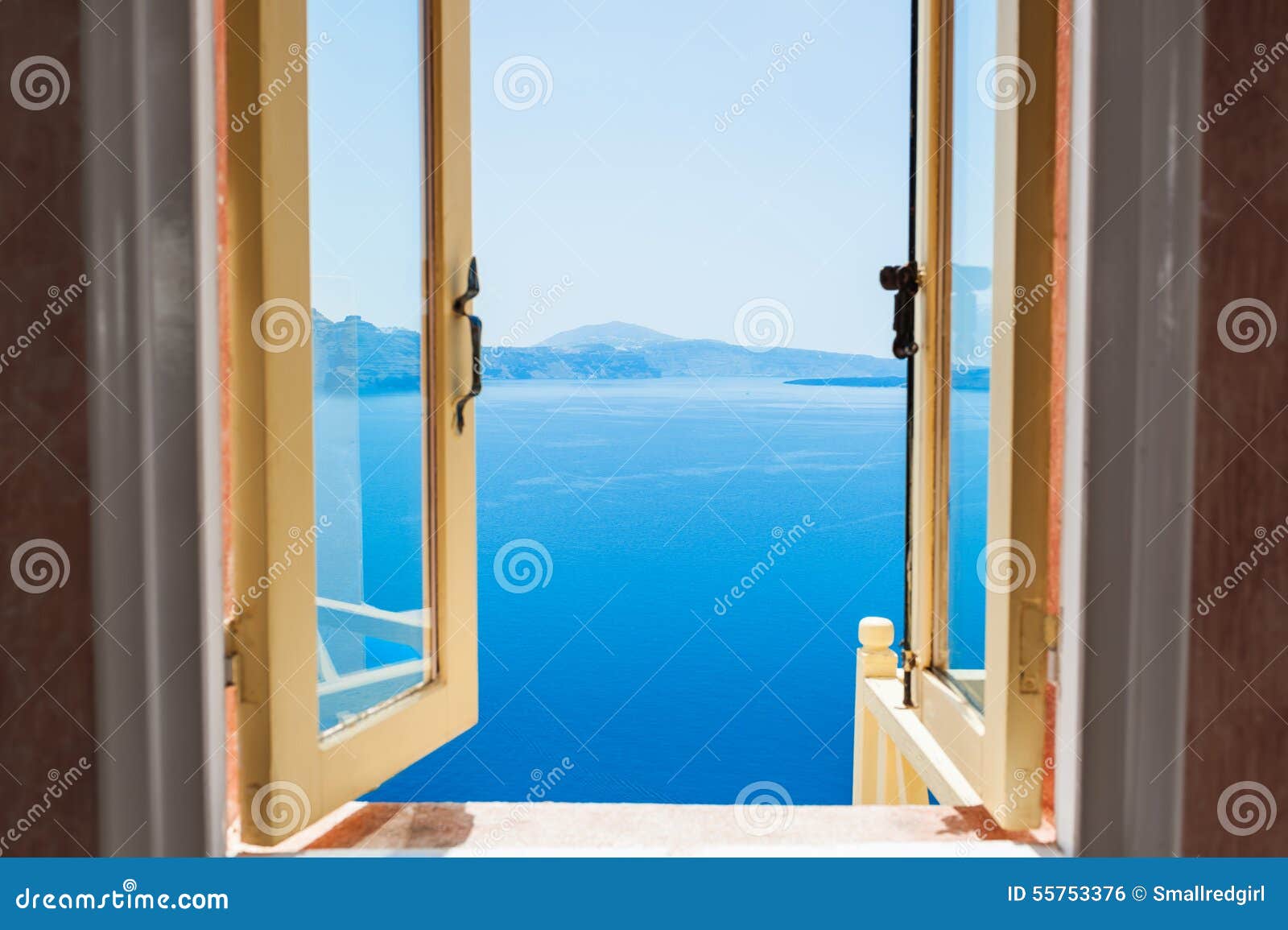 Open Window with Beautiful Sea View. Stock Photo - Image of outdoor ...