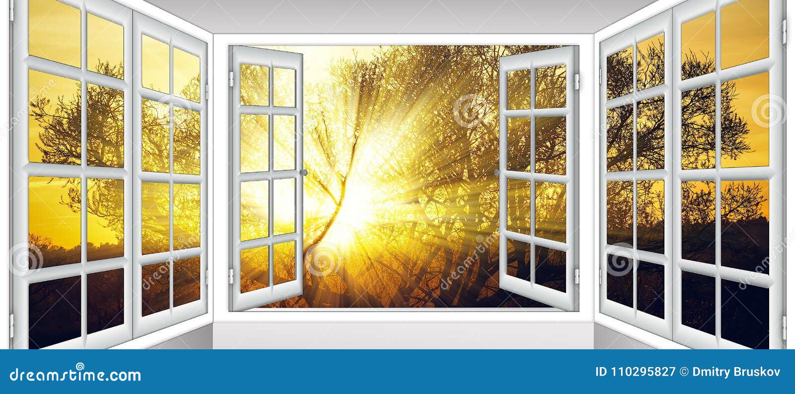 Open window cloud sun stock image. Image of building - 110295827