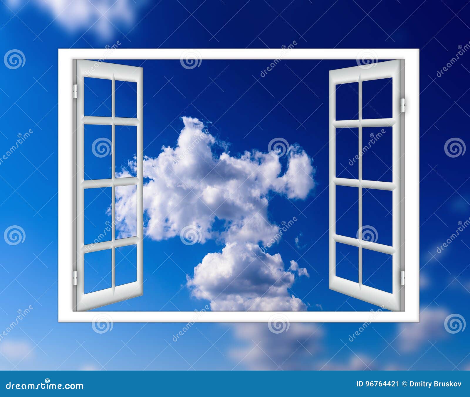 Open window cloud sun stock image. Image of scene, freedom - 96764421