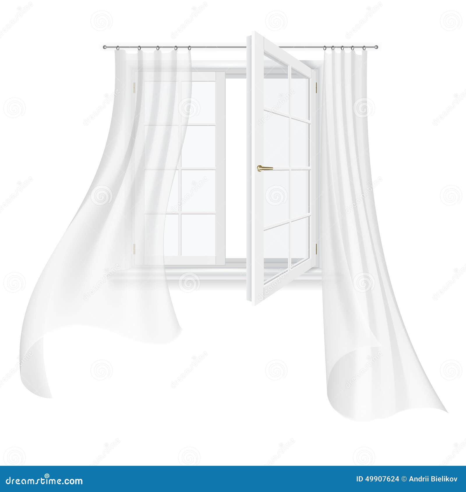 Fluttering Transparent Fabric. Lightweight Clear Drapery Different ...