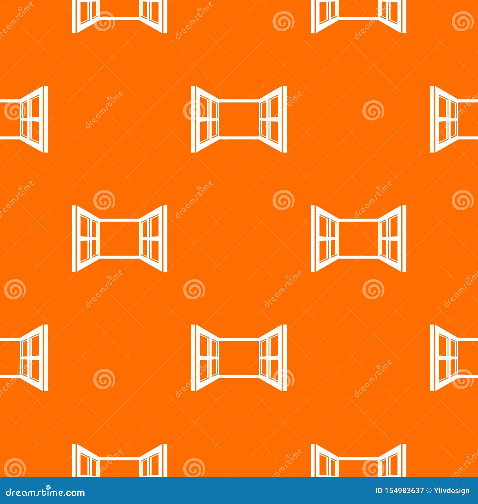 Open Window Frame Pattern Vector Orange Stock Vector - Illustration of ...